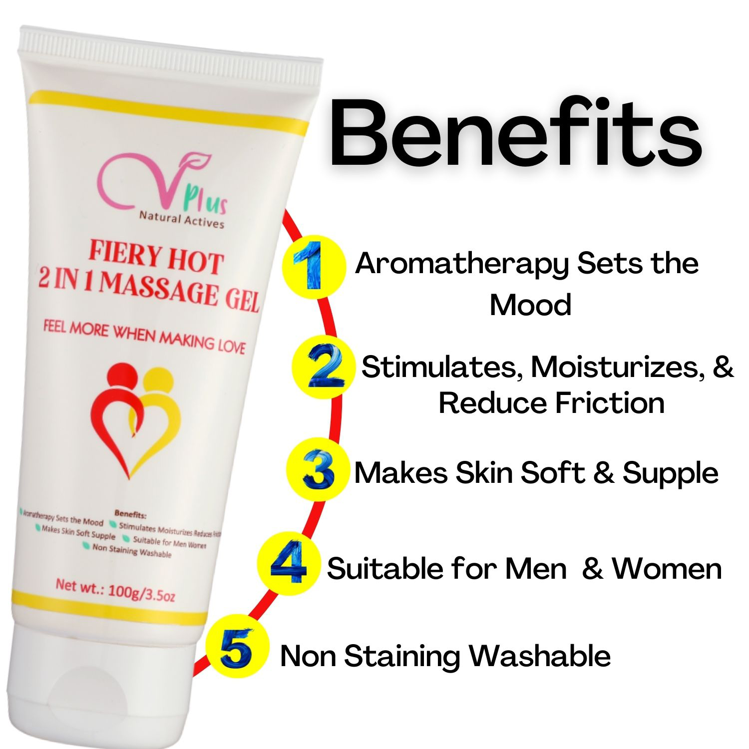 Vigini Natural Fiery Hot 2 in 1 Massage Gel For Men-Women 100g - Cureka ...