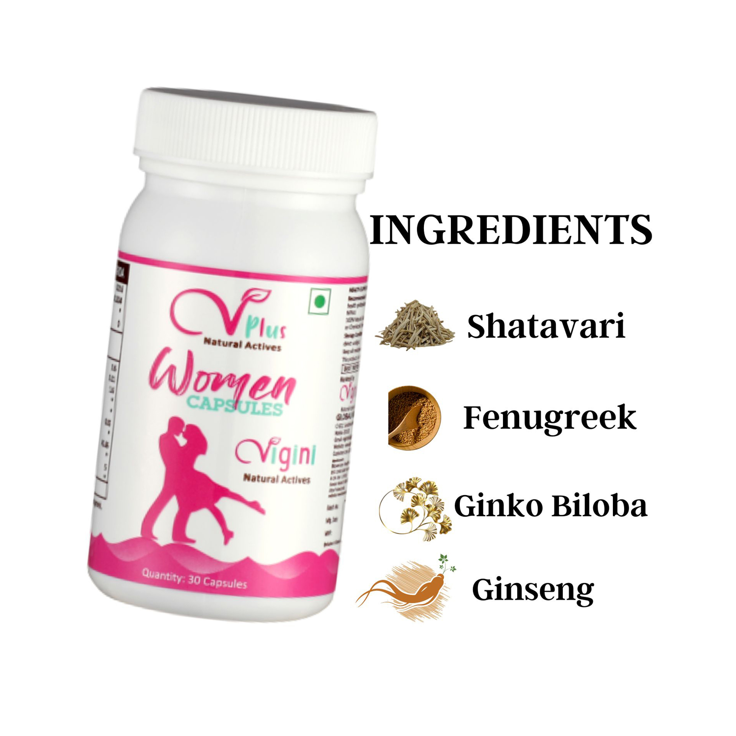 Vigini V-Plus Natural Actives Women Capsules (30 Capsules) - Cureka ...