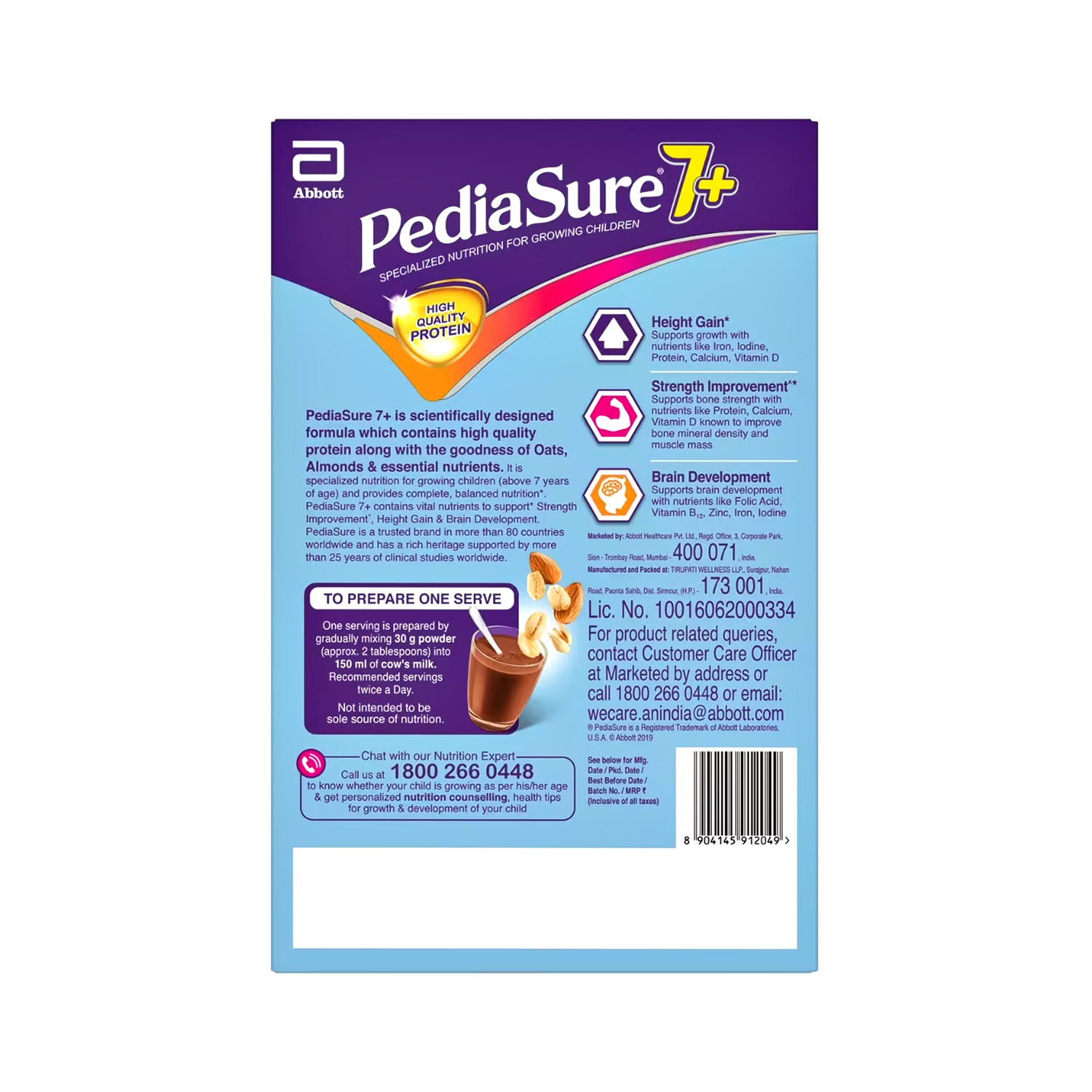 Pediasure 7+ Specialized Nutrition for Growing Children Chocolate 200g