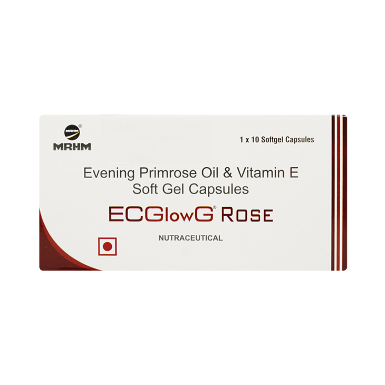 MRHM ECGlowG Rose Capsules (1×10 Softgel capsules) - Cureka
