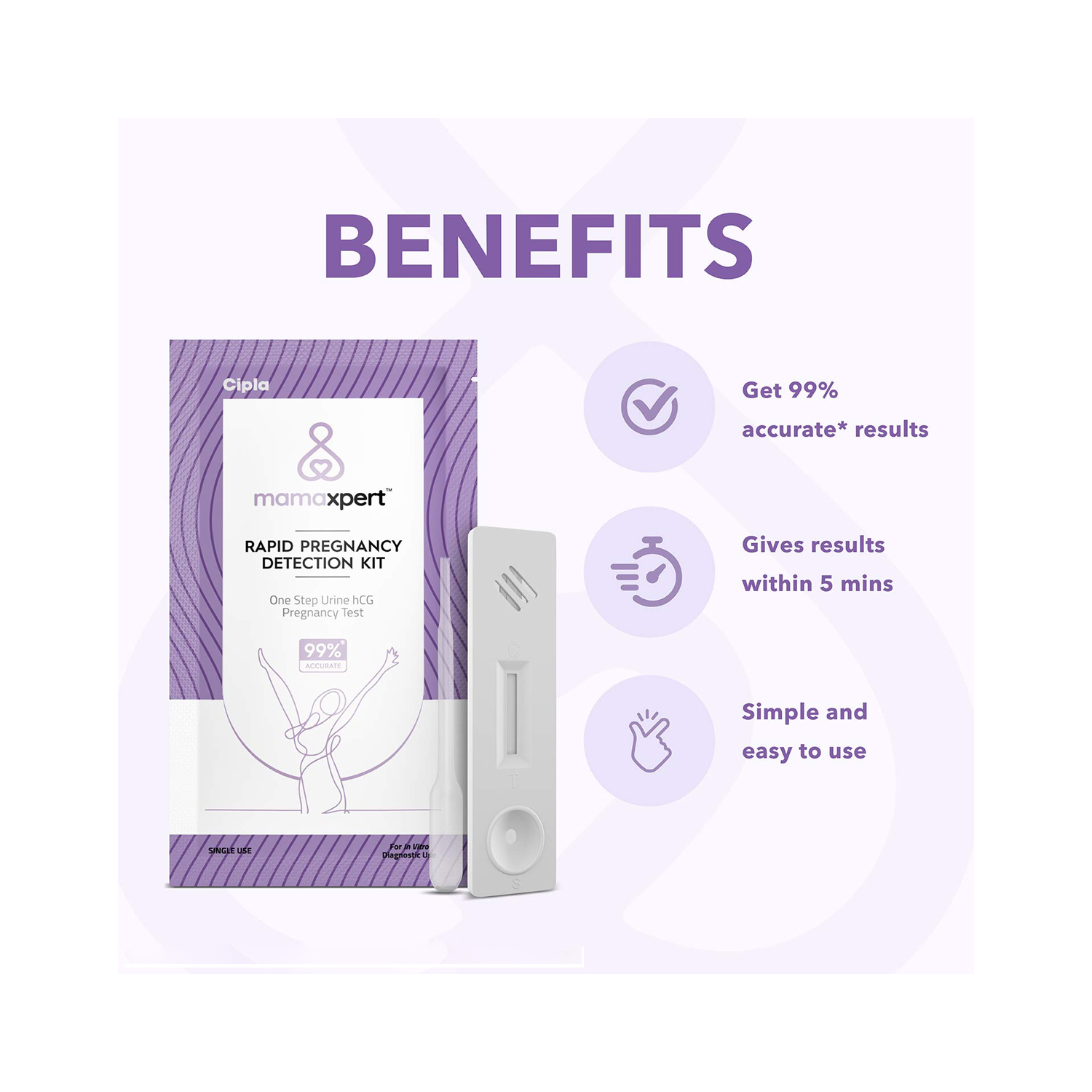 Cipla Mamaxpert Rapid pregnancy test kit | Ovulation test kit