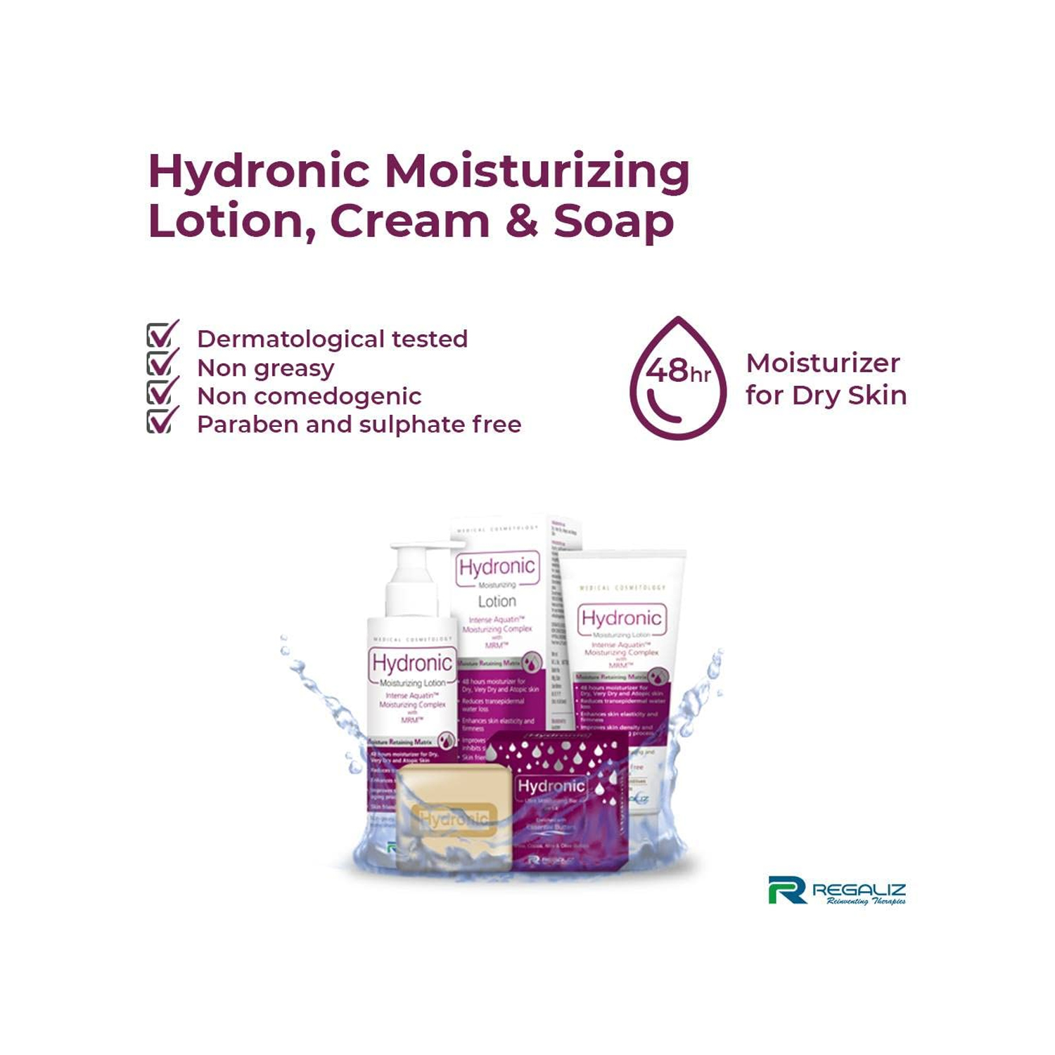 Regaliz Hydronic Ultra Moisturising Bar 100g Online - Cureka