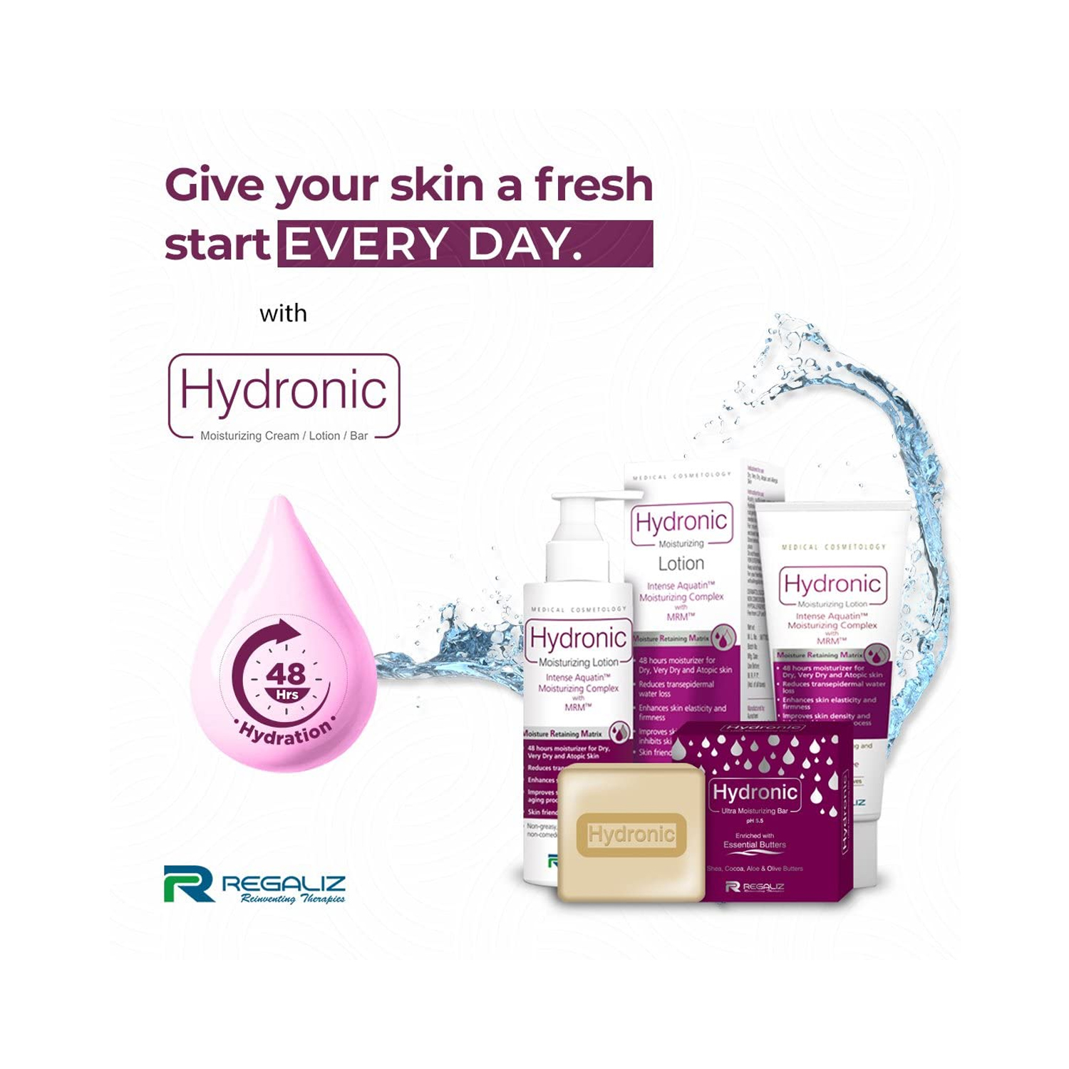 Regaliz Hydronic Ultra Moisturising Bar 100g Online - Cureka