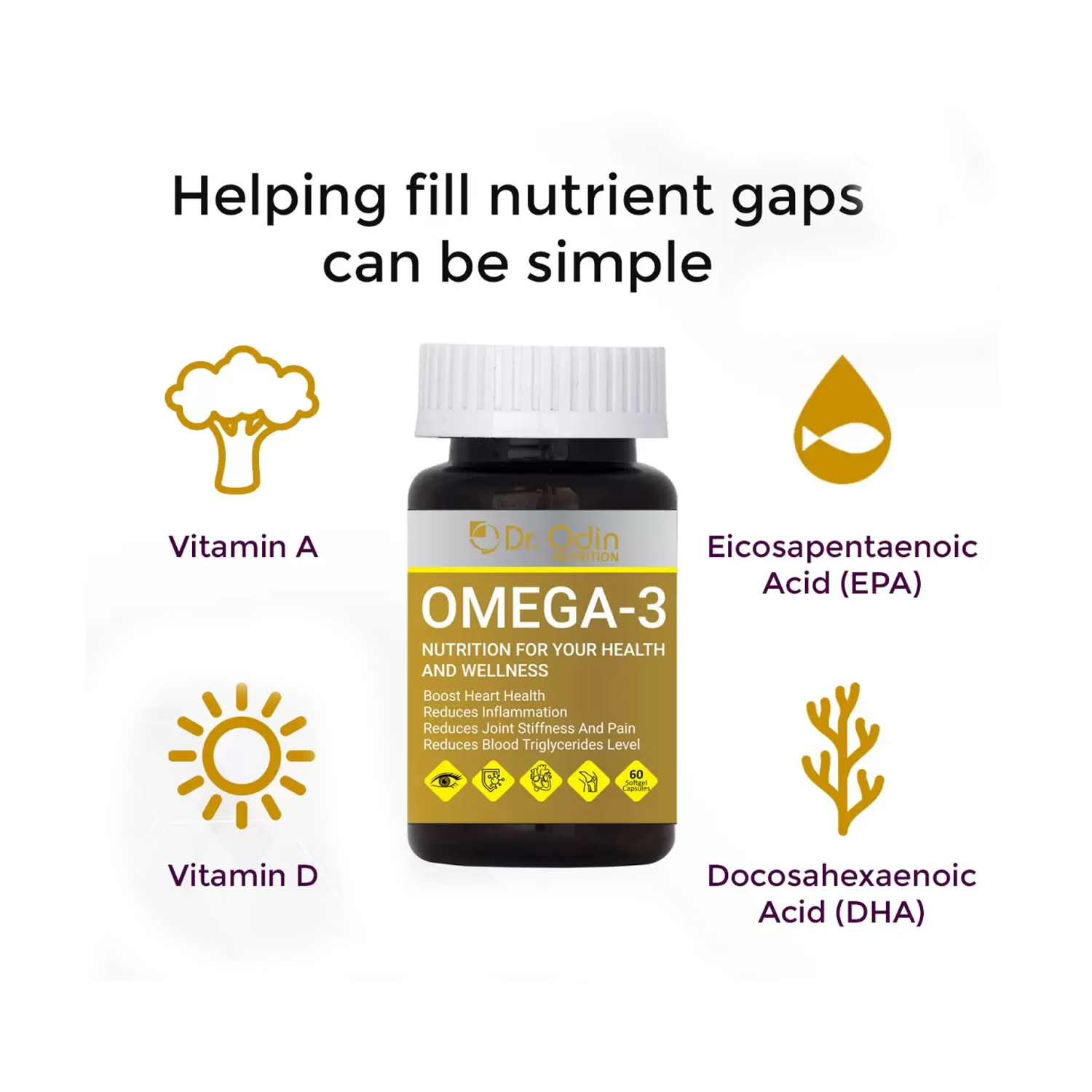 Dr.Odin Omega-3 – Nutrition for your health and wellness (60 Capsules ...