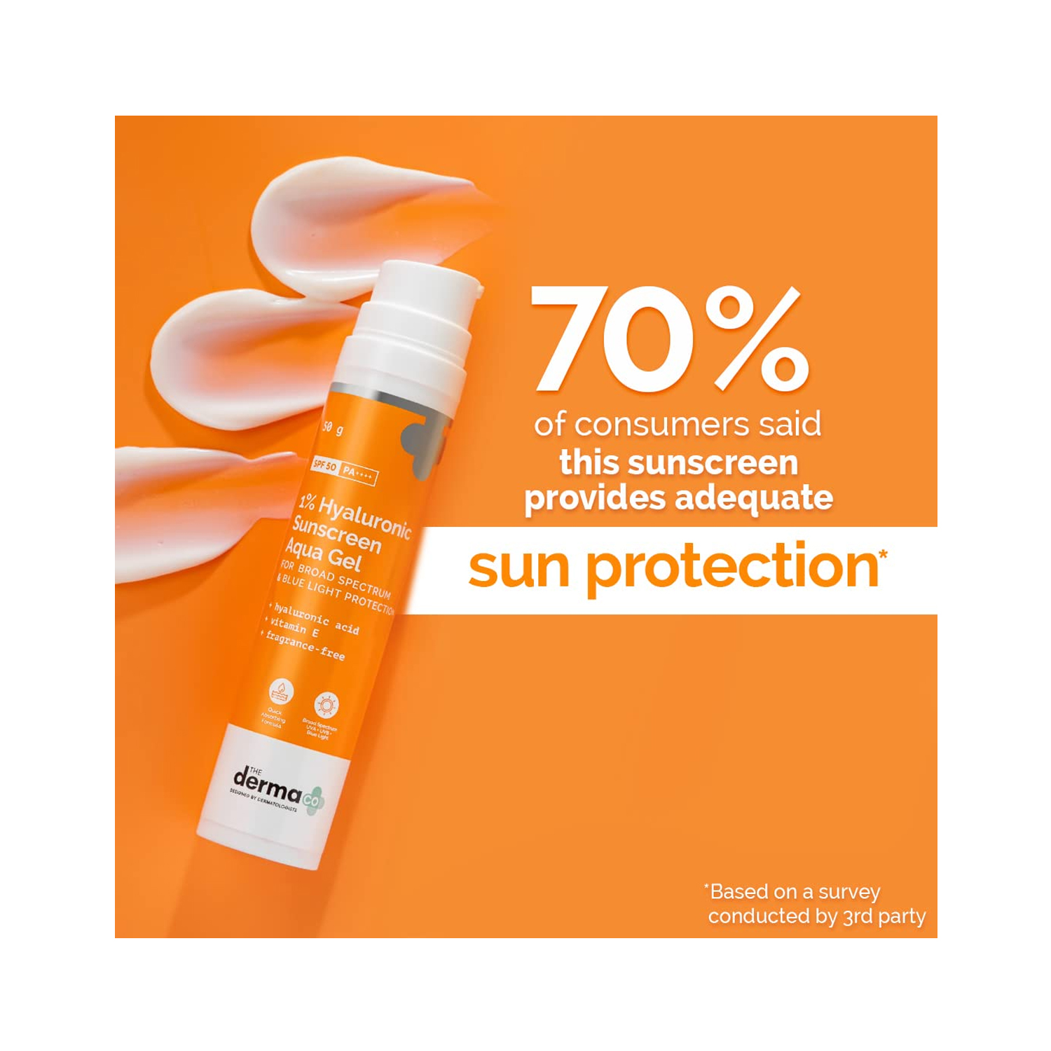 Dermaco 1% Hyaluronic Sunscreen SPF 50 Aqua Gel 50 gm