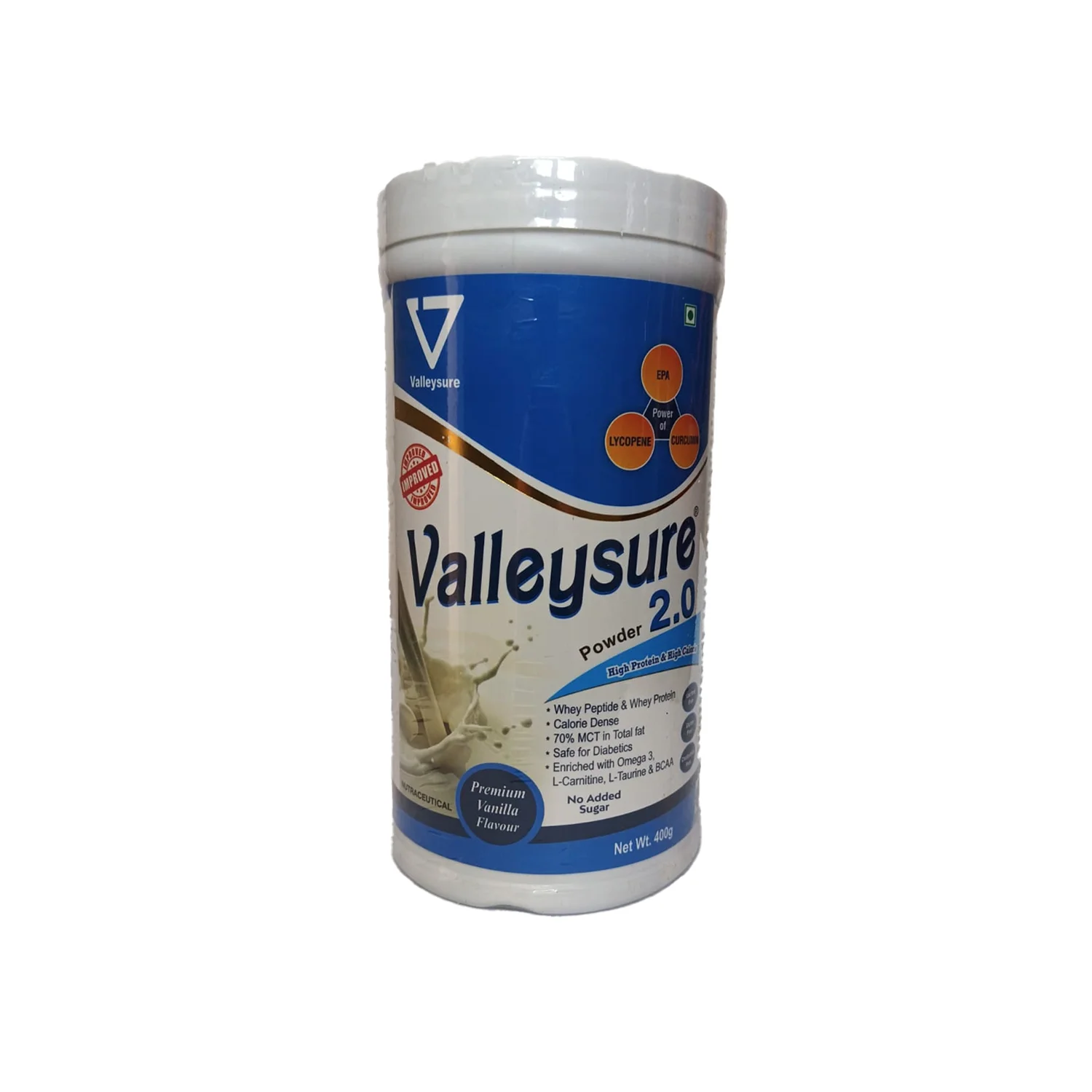 Valleysure 2.0 High Calorie Protein Powder 400g -Cureka