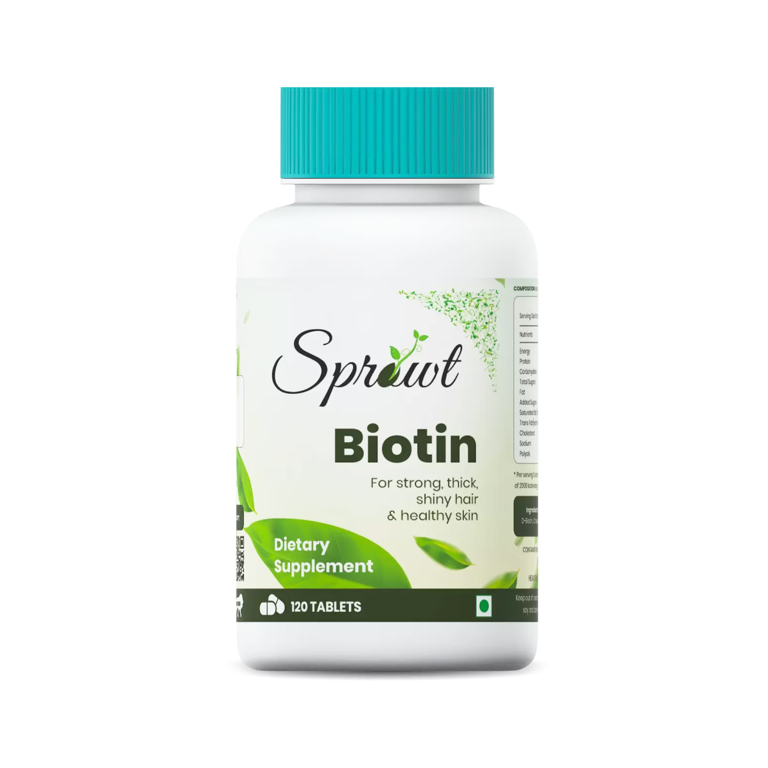 Sprowt Plant Based Hair Growth Biotin Tablets (10000mcg) for Strong ...