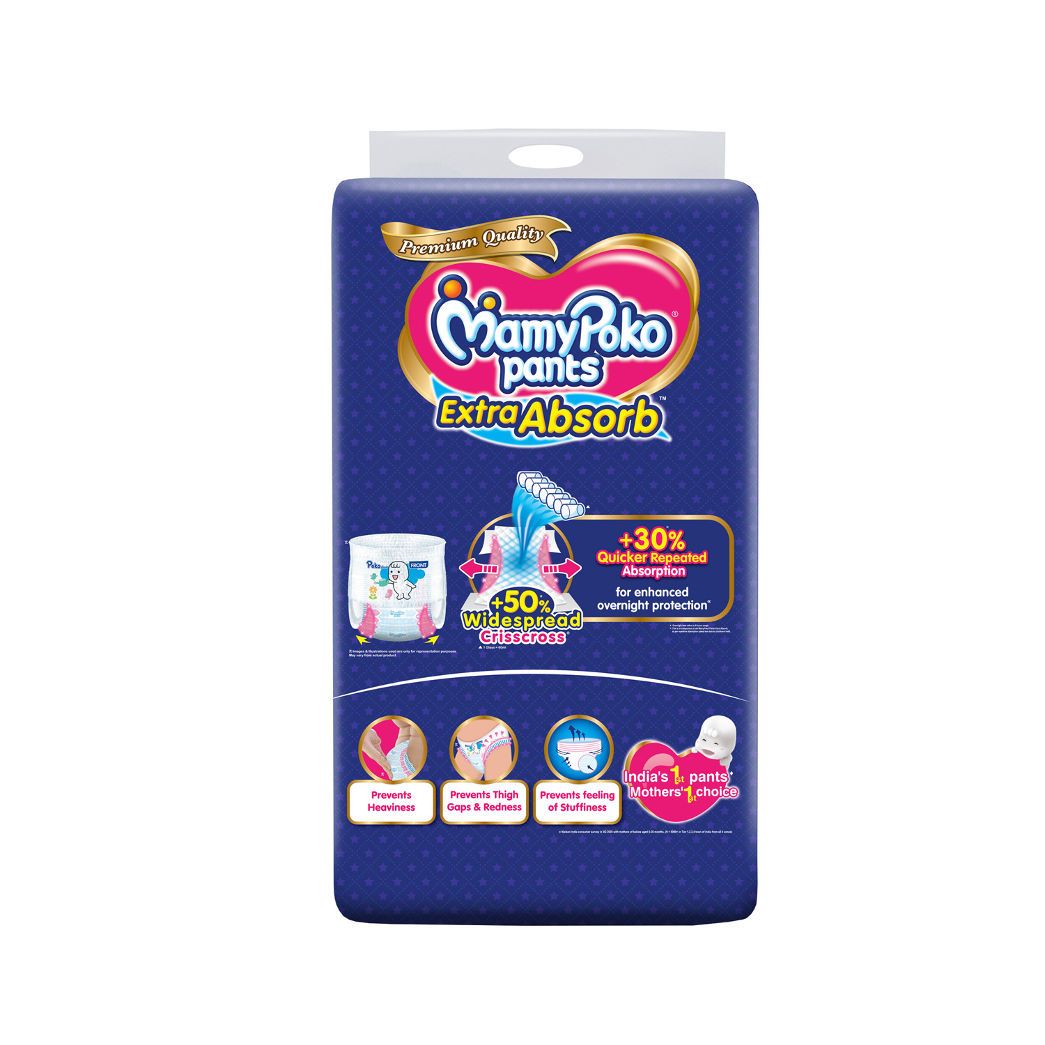 MamyPoko Extra Absorb Diaper – Pant Style (Fits baby with 12-17 kg ...