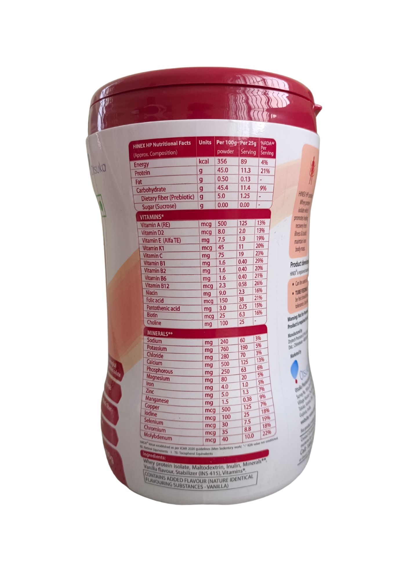 HINEX HP High Protein 400gm An Advanced Protein Supplement Whey Protein ...