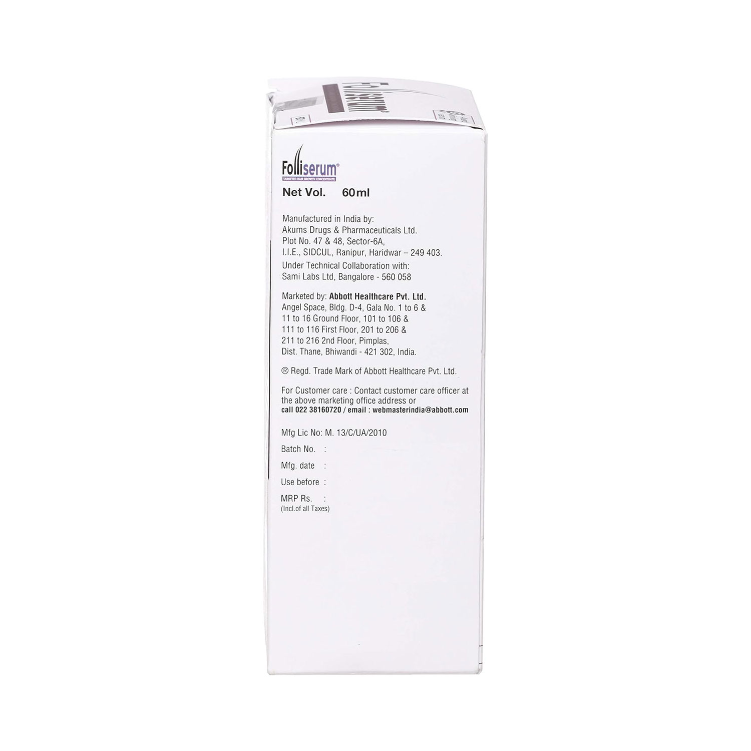 Folliserum for Hair Growth 60ml - Cureka - Online Health Care Products Shop