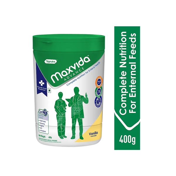 Buy Maxvida Advance Vanilla Flavour 400g - Cureka