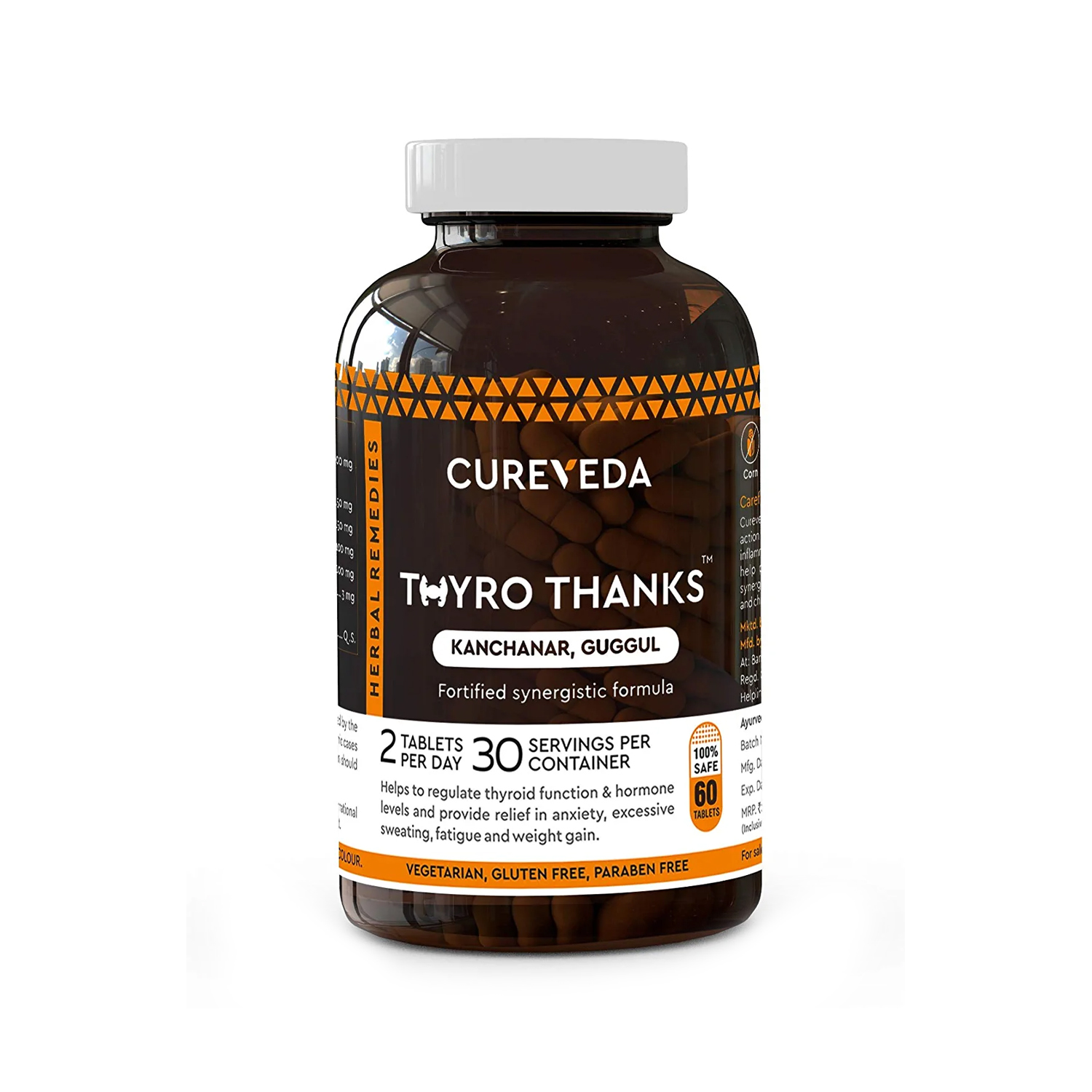 Cureveda Thyrothanks Tablets (60 Veg Tablets) | Thyroid care tablet
