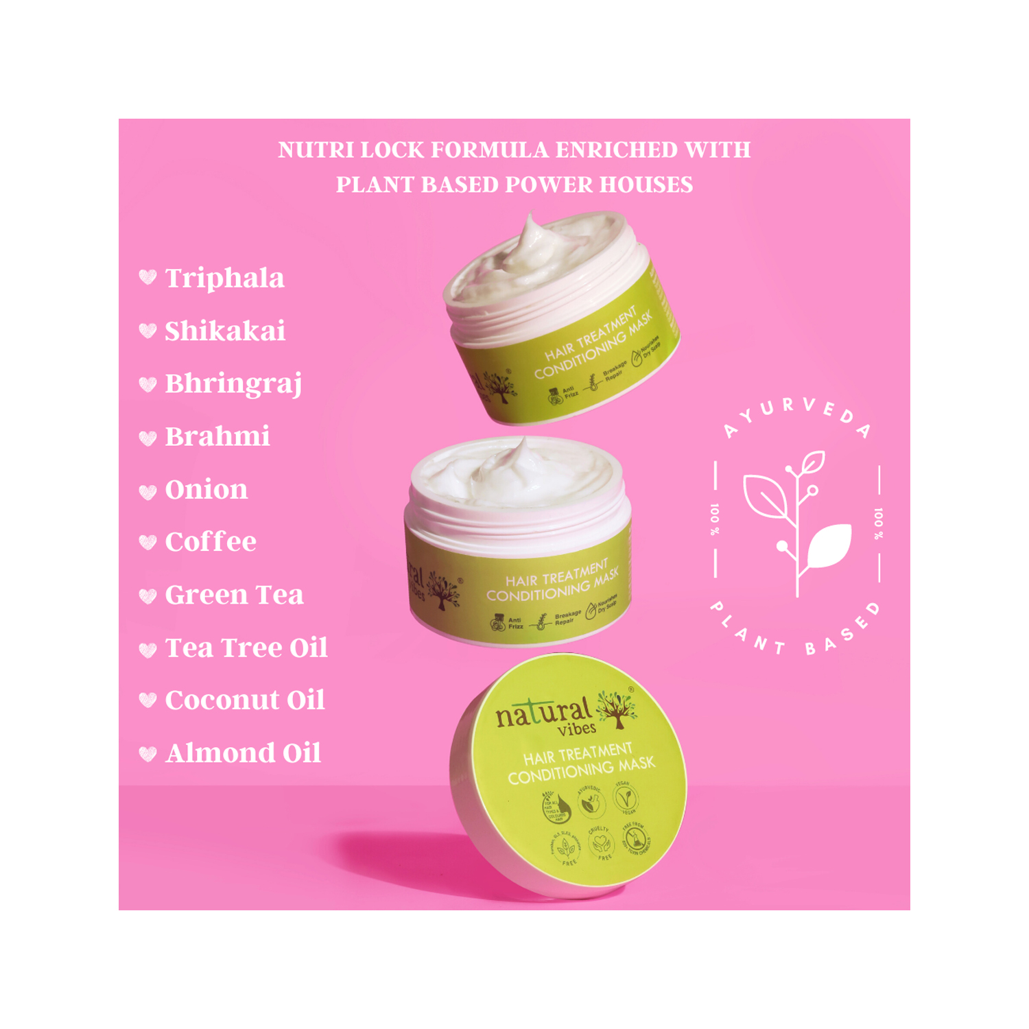 Natural Vibes Hair Conditioning Mask 100 g with Onion & Coconut ...