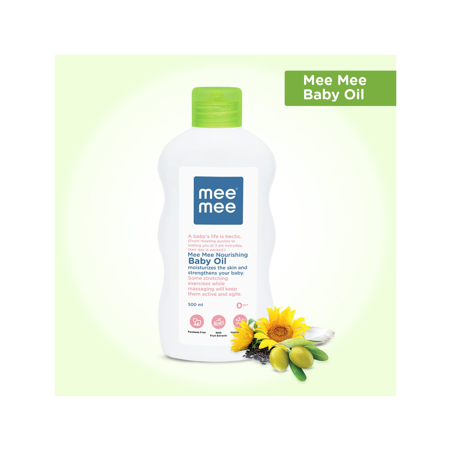 Mee Mee Nourishing Baby Oil With Fruit Extracts 500 ml - Cureka