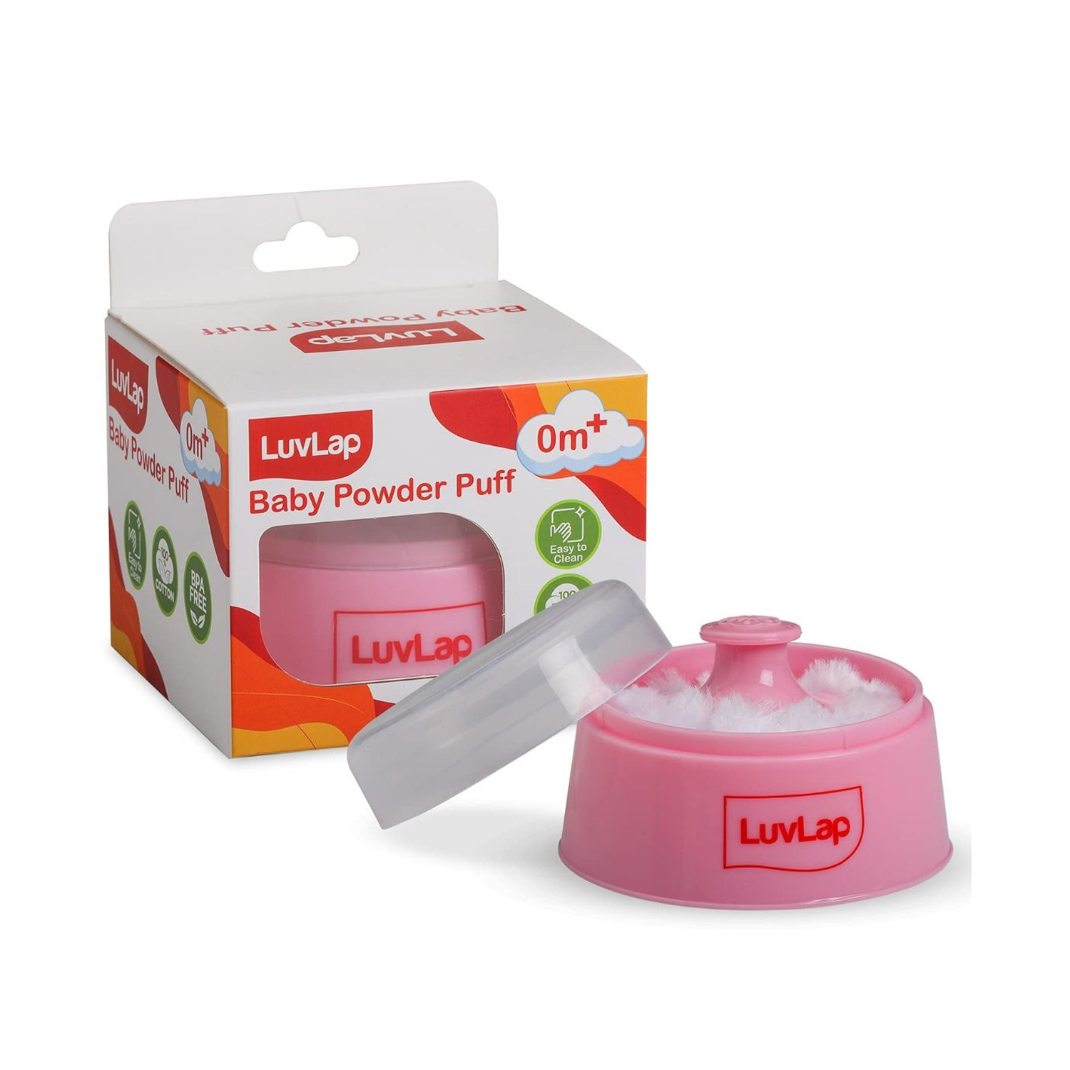 Buy LuvLap Baby Powder Puff (Pink) - Cureka