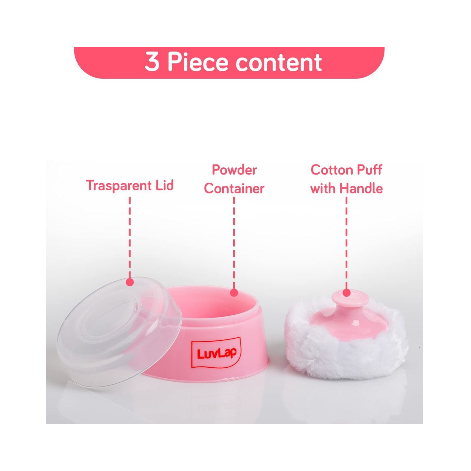 Buy LuvLap Baby Powder Puff (Pink) - Cureka