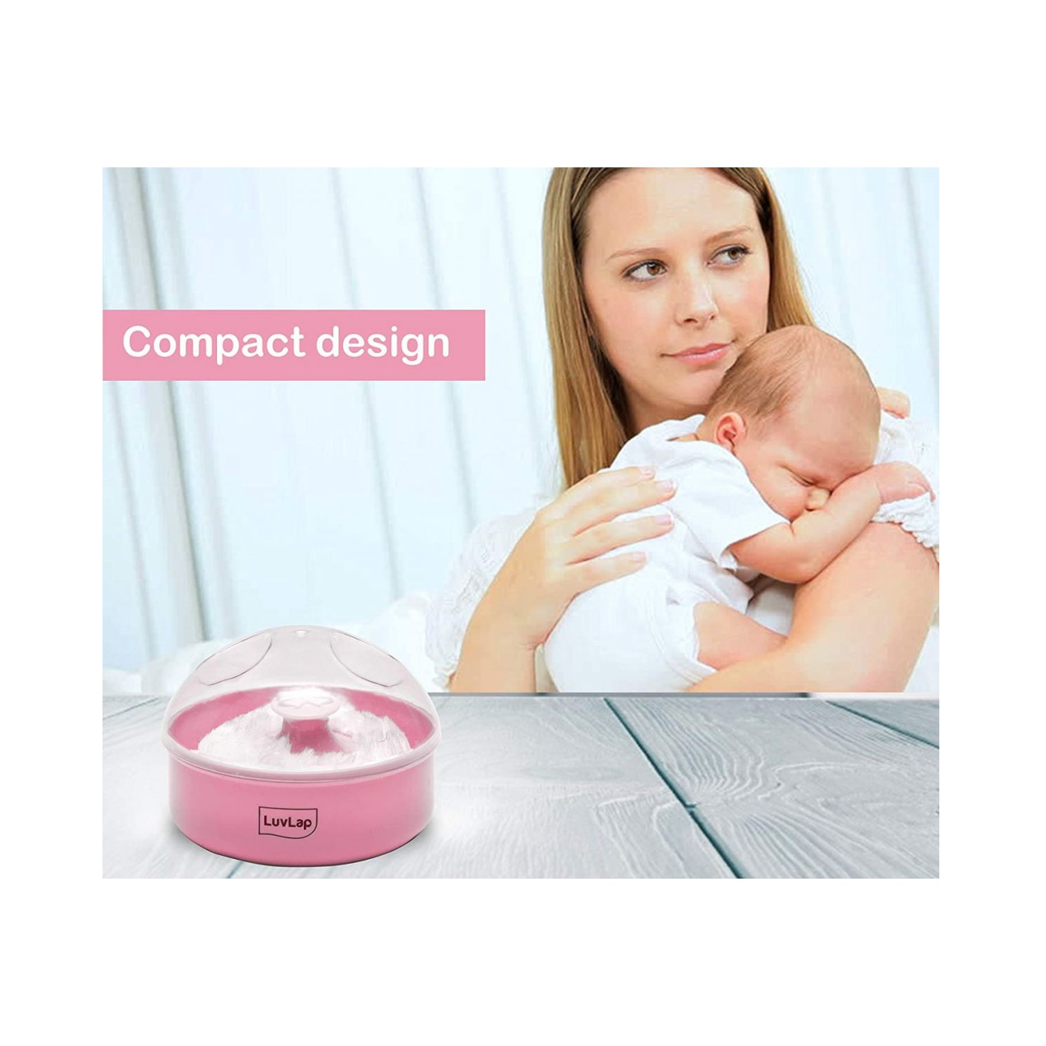 Buy LuvLap Baby Powder Puff (Pink) - Cureka