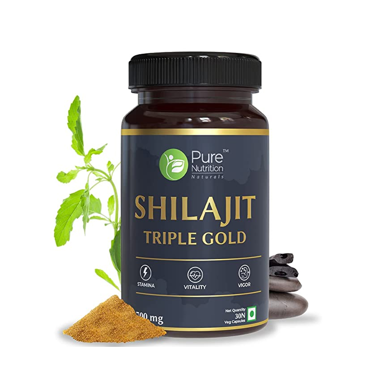 Pure Nutrition Shilajit Triple Gold (30 Veg Capsules) - Cureka - Online ...