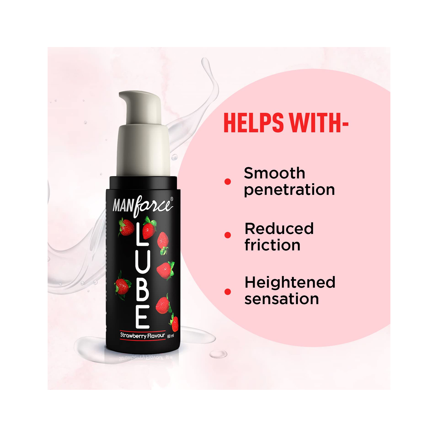 Manforce Lube Strawberry Flavour(60ml) - Cureka - Online Health Care ...