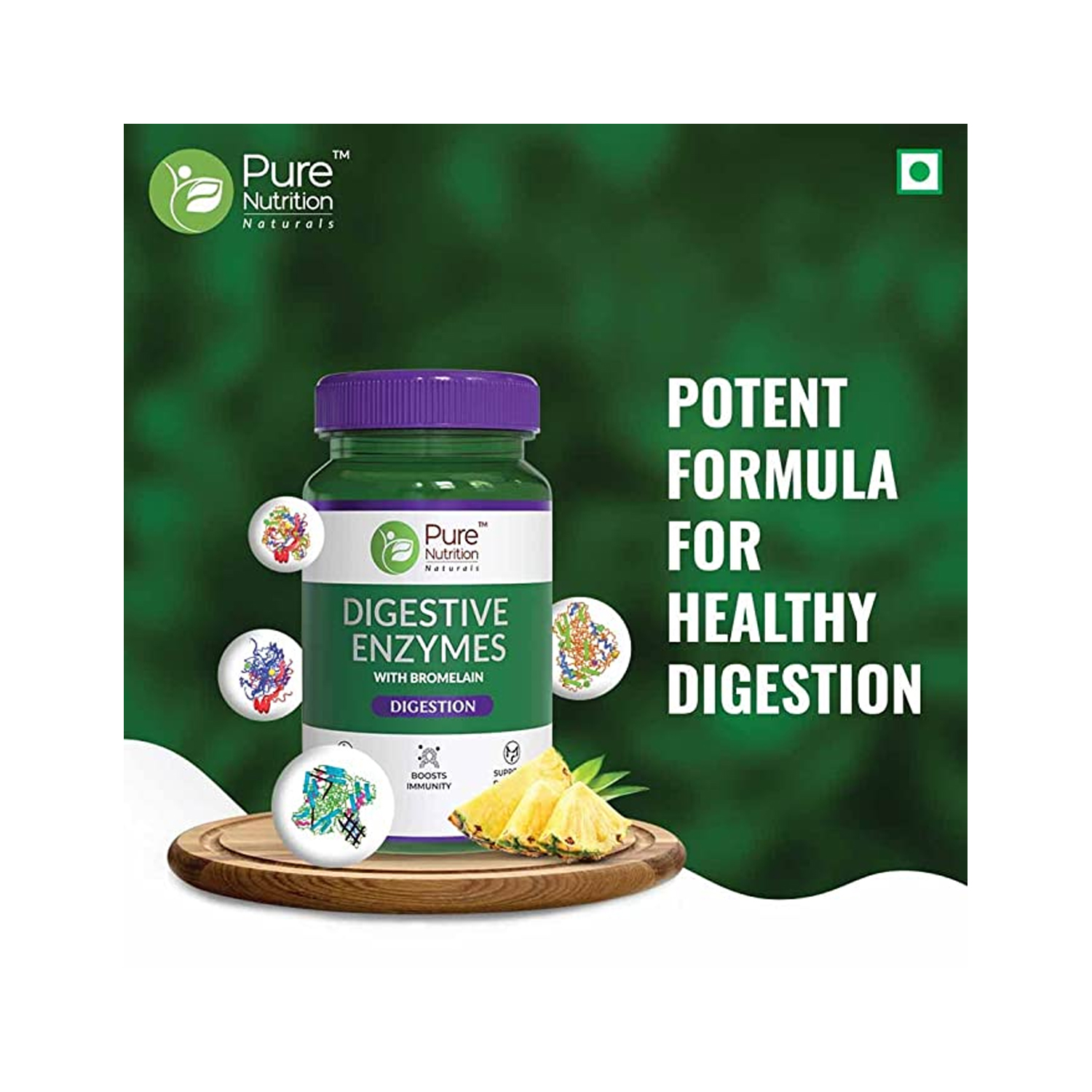 Pure Nutrition Digestive Enzymes 60 Veg Capsules