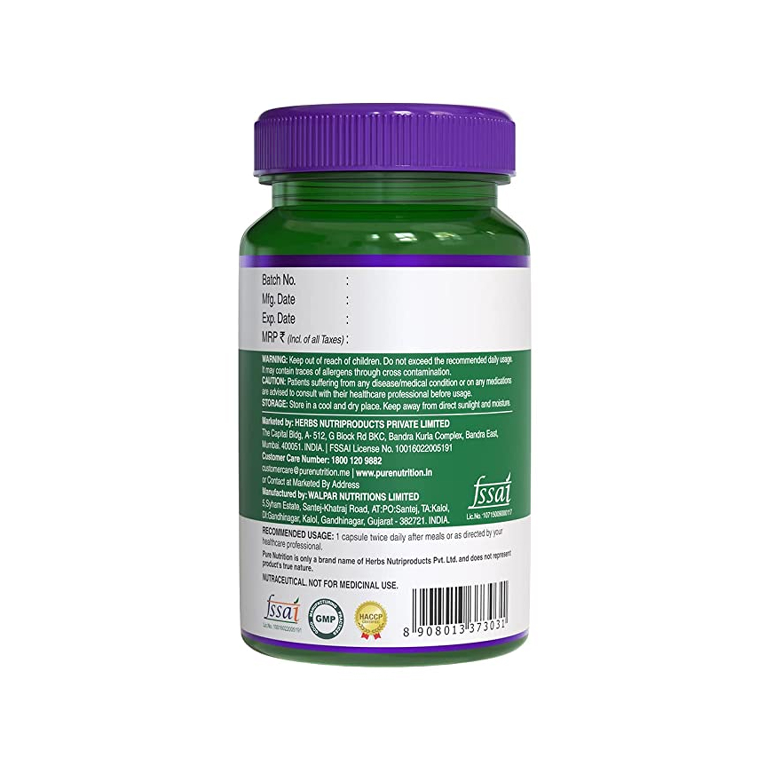 Pure Nutrition Progut 50 Billion CFU (60 Veg Capsules) - Cureka ...