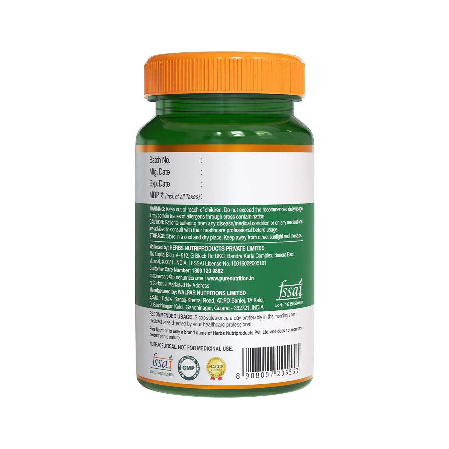 Pure Nutrition Curcumin with C3 Complex 60 Veg Capsules