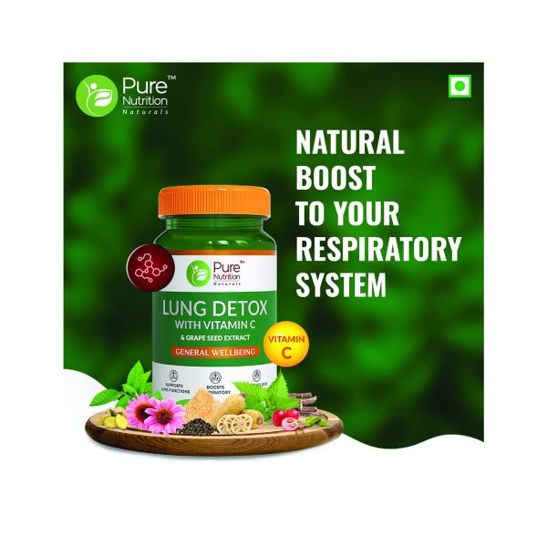 Pure Nutrition Lung Detox Veg Capsules - Cureka