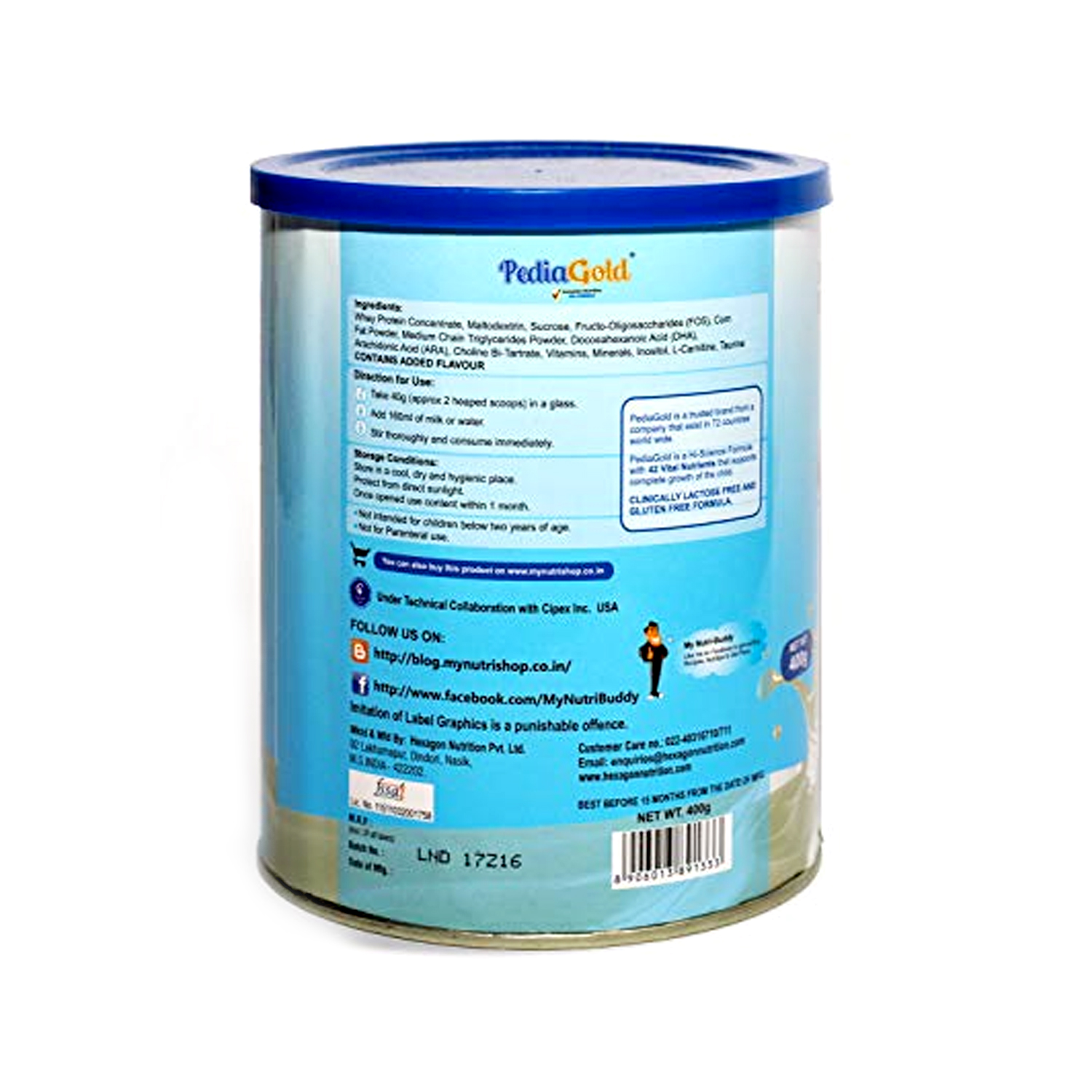 Pedia Gold Complete Nutrition for Children Premium Vannila – 400g