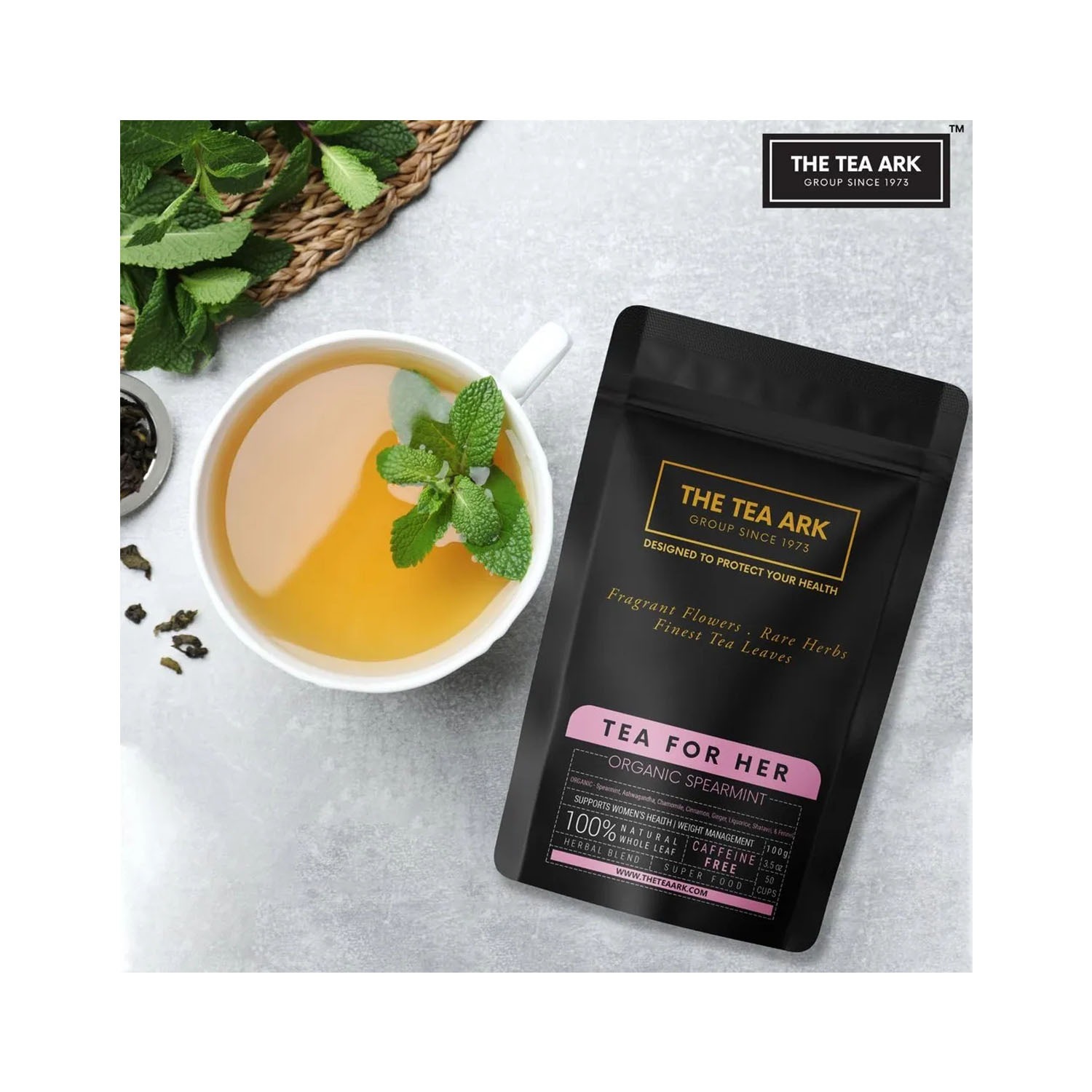 The Tea Ark Organic Spearmint Tea (100gm) - Cureka