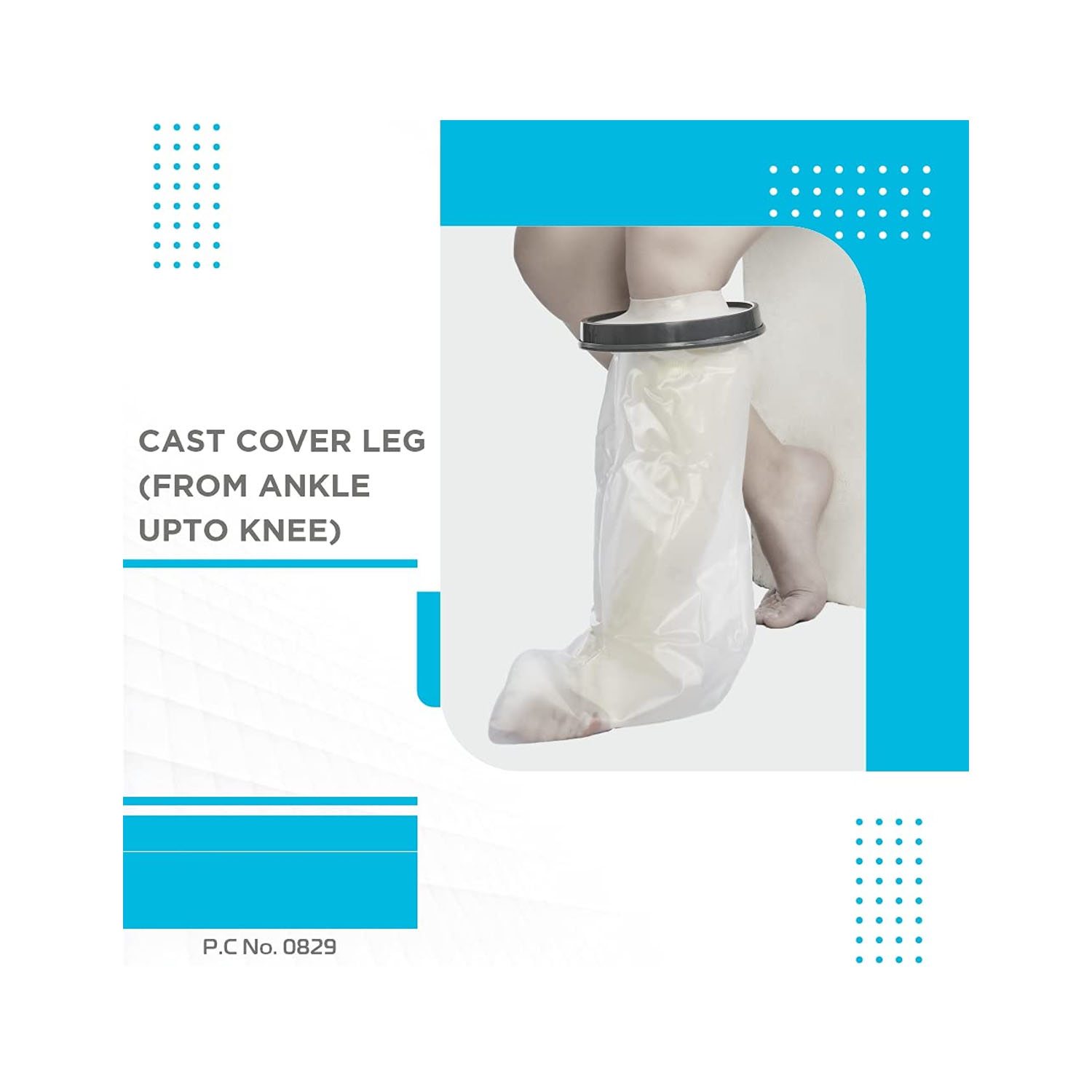 Vissco Cast Waterproof Leg Cover Upto Knee For Left & Right Leg