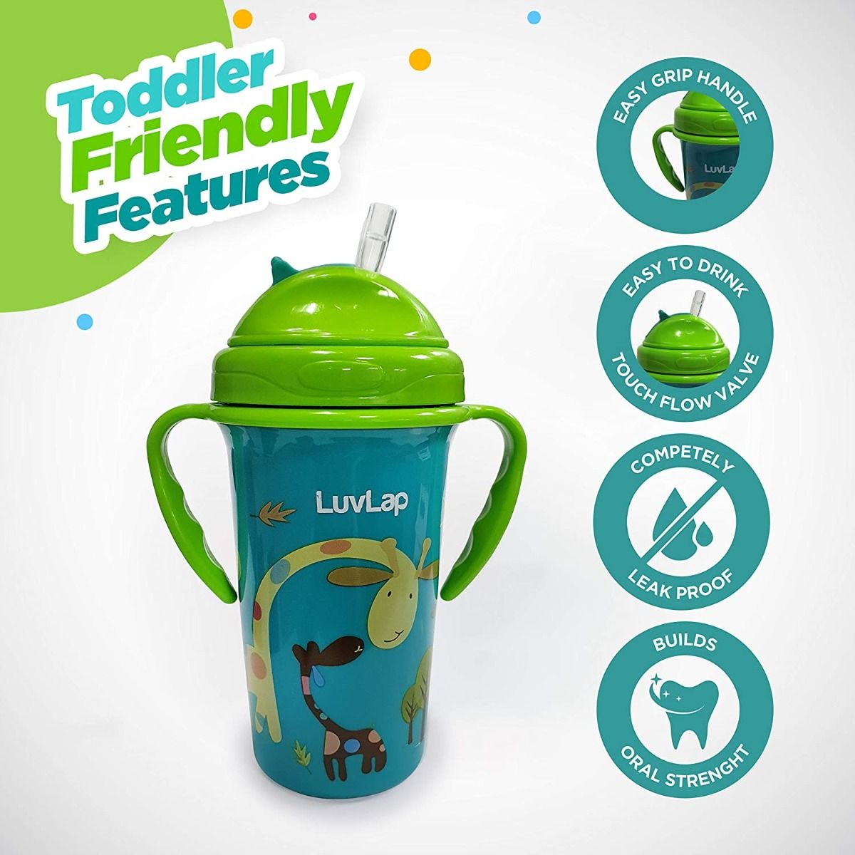 LUVLAP Tiny Giffy Sipper 300ml (Green) - Cureka - Online Health Care ...