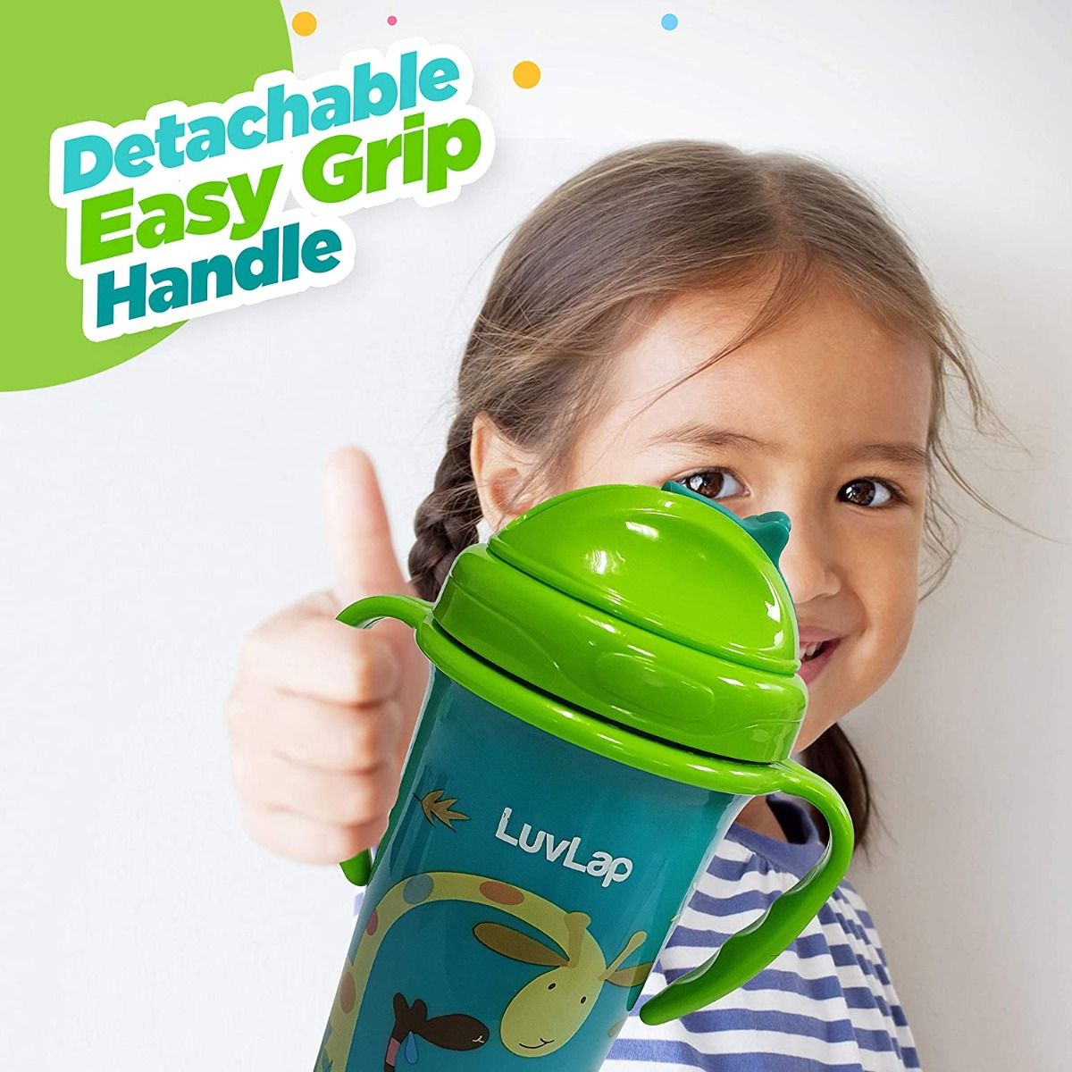 LUVLAP Tiny Giffy Sipper 300ml (Green) - Cureka - Online Health Care ...