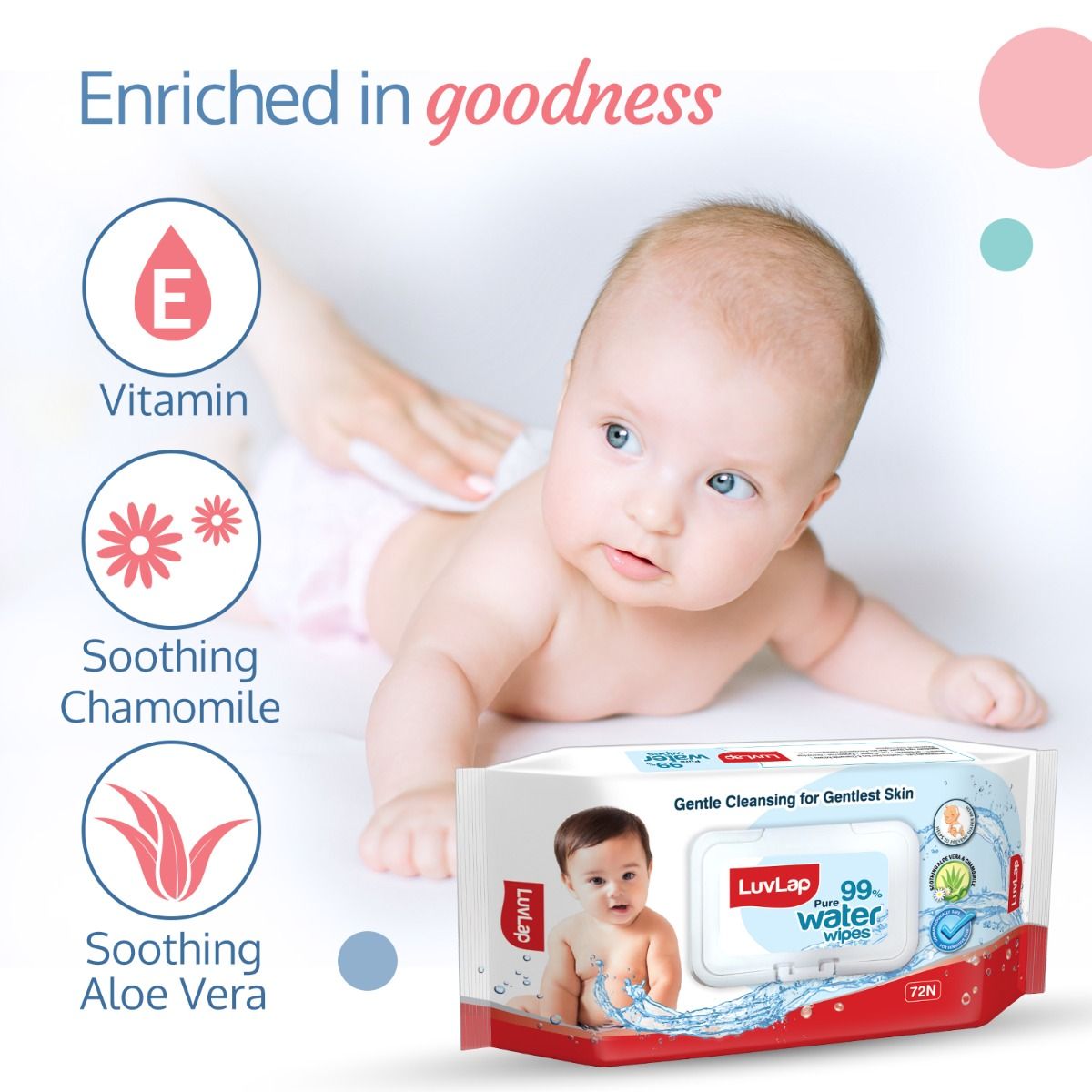 LuvLap Baby Water Wipes with Lid 72pc - Cureka - Online Health Care ...