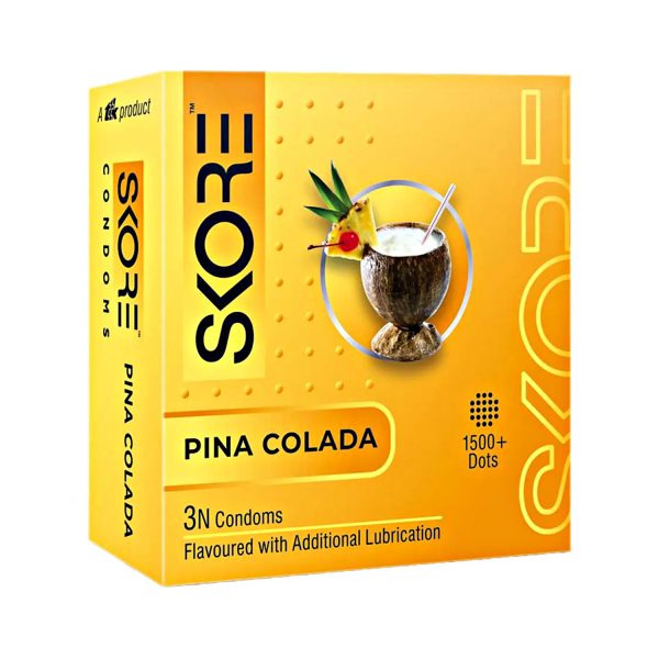 Skore Pina Coloda Flavoured Condoms (3 Condoms in 1 Pack)