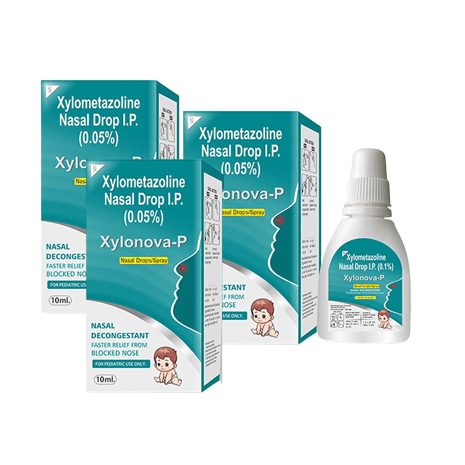 Xylonova-P Nasal Drops / Spray -10ml (Pack of 3) - Cureka - Online ...