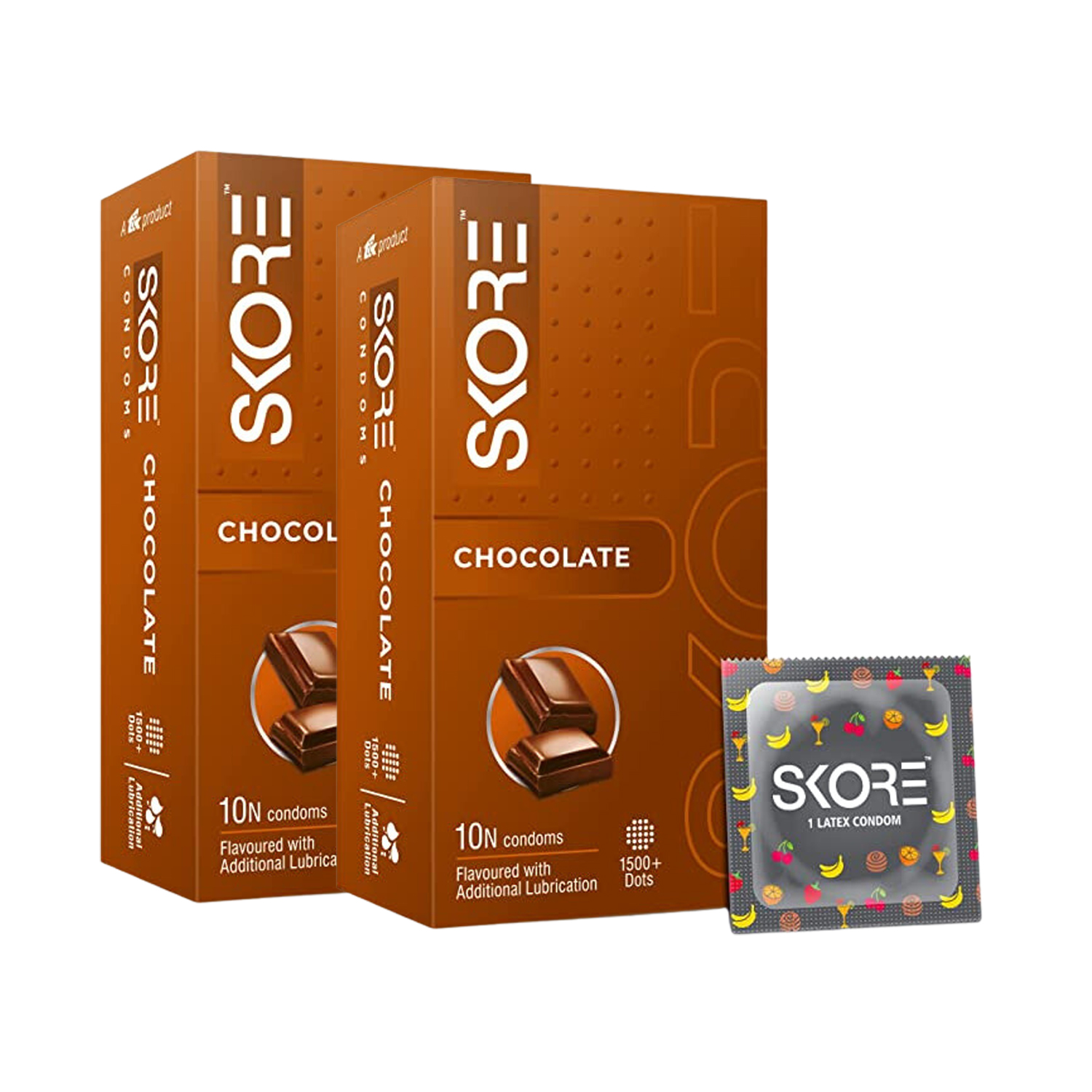 Skore Condoms Chocolate Flavoured (10 Condoms in 1 Pack)