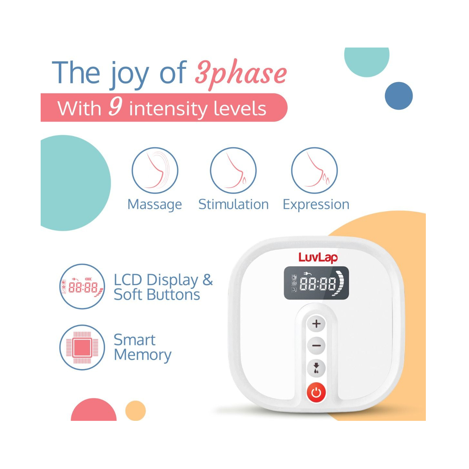 LuvLap Convertible Electric Breast Pump with Battery - Cureka