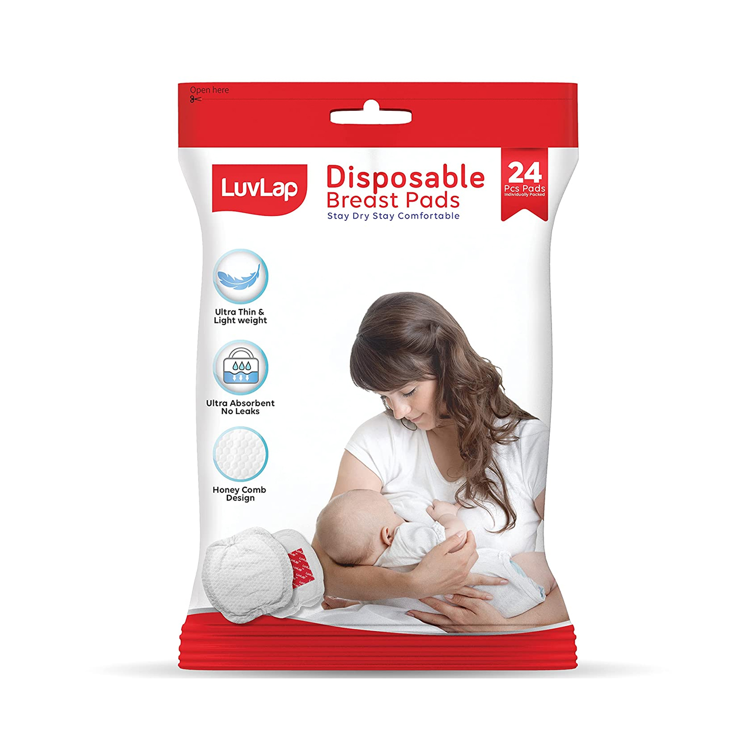 LuvLap Disposal Breast Pads (24 Pcs)