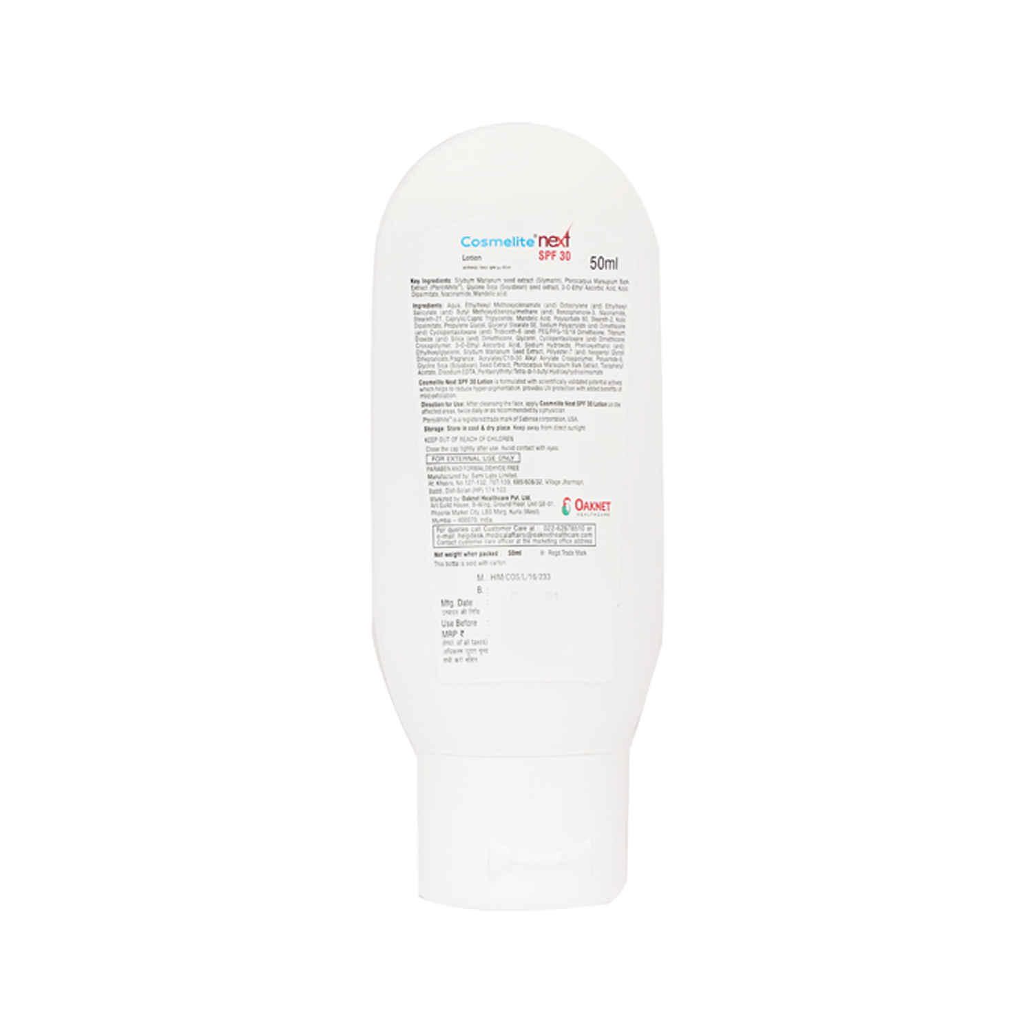 Cosmelite Next Lotion SPF 30 - 50ml - Cureka - Online Health Care ...