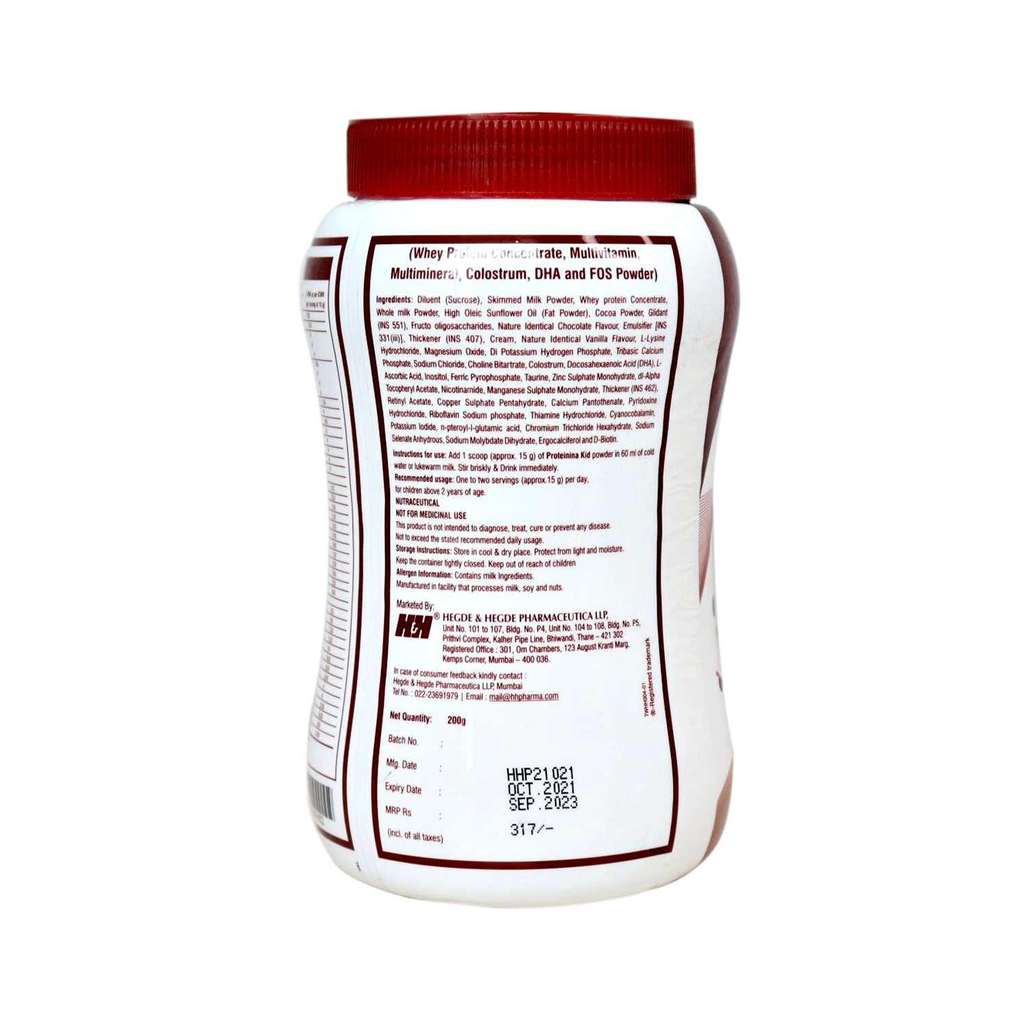 Proteinina Kid Chocolate Powder 200gm - Cureka - Online Health Care ...