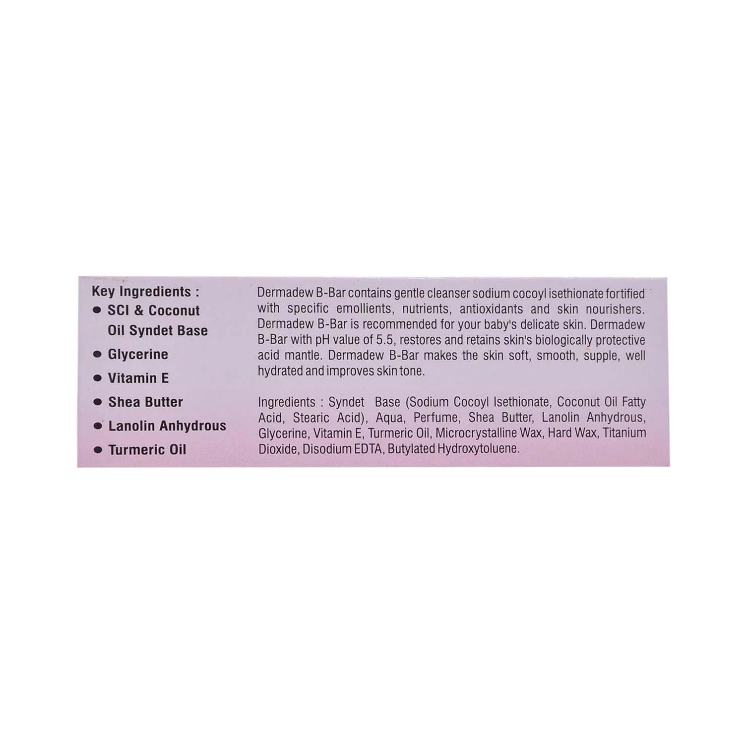 Dermadew B-Bar Soap 75g - Cureka - Online Health Care Products Shop