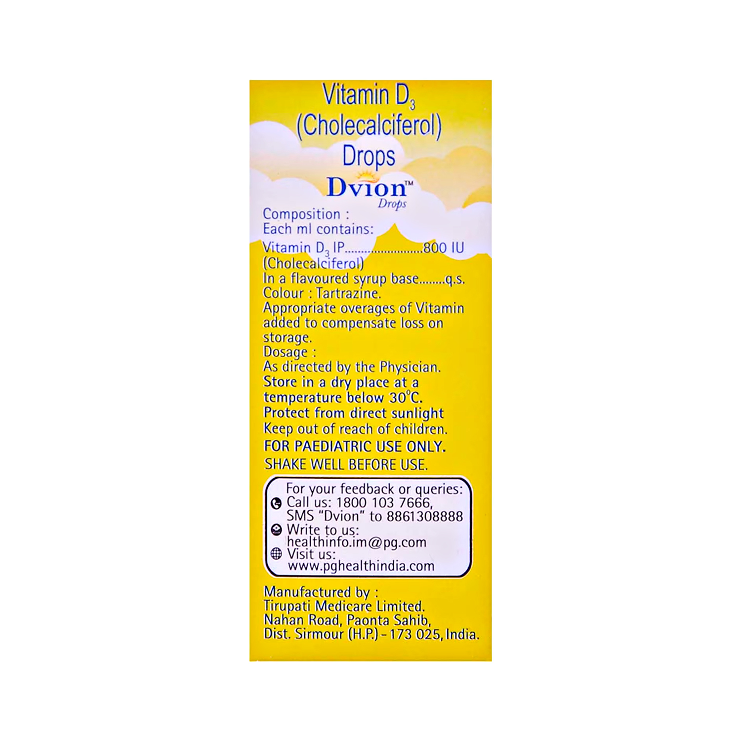 Dvion Drops 15ml (Pack of 3) - Cureka - Online Health Care Products Shop