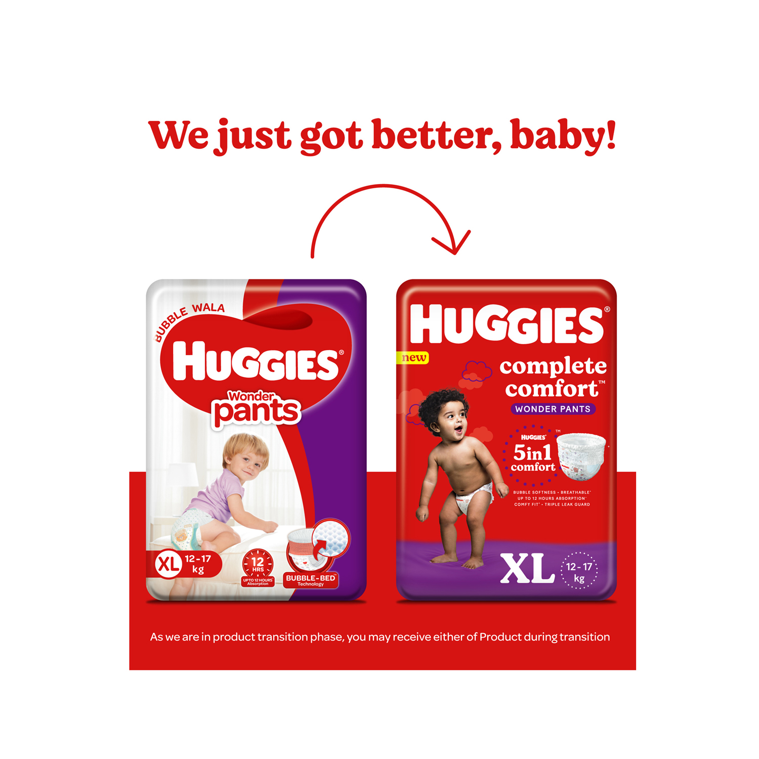Huggies Complete Comfort Dry Pants (Fits Baby with 12-17 kg Weight) XL ...