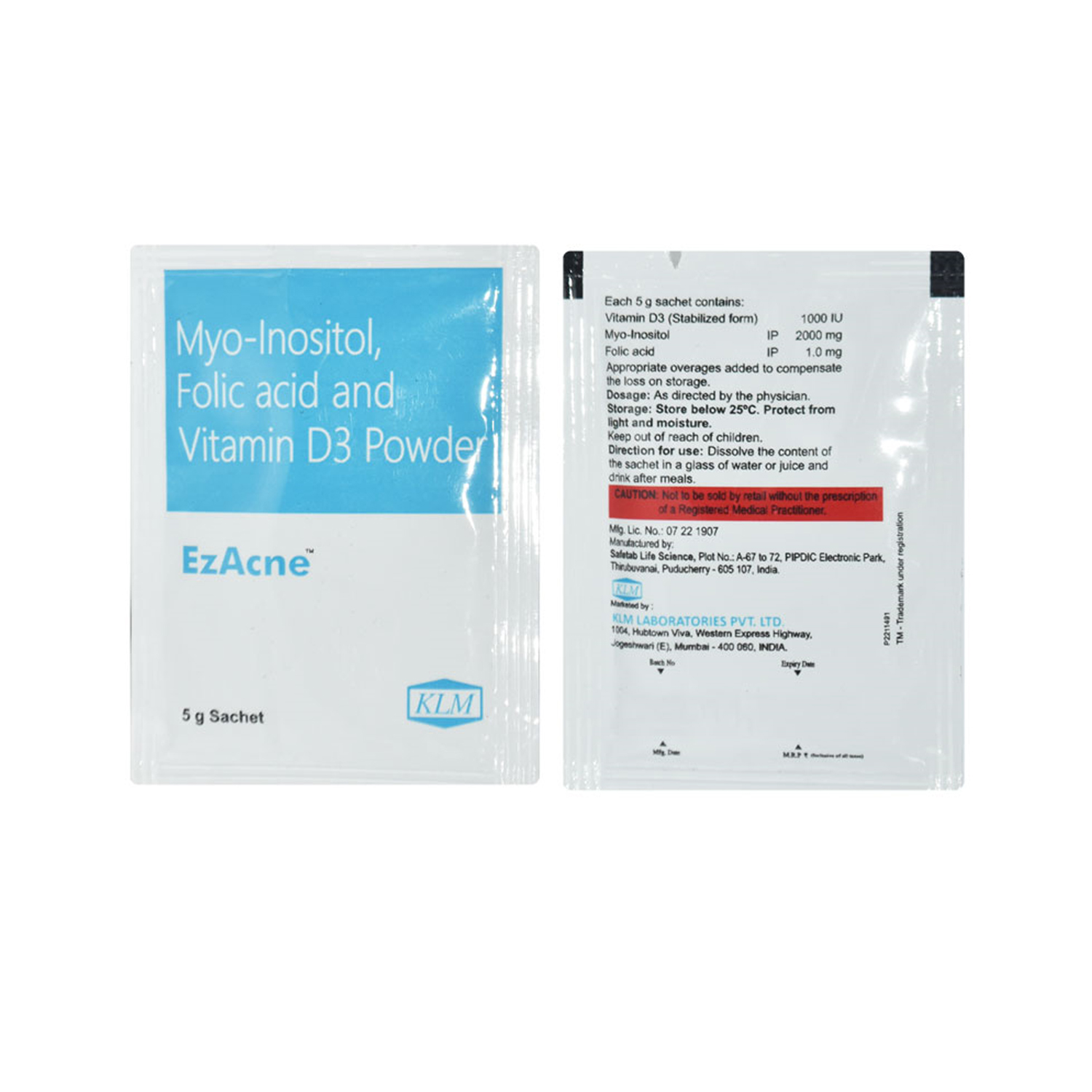 KLM EzAcne Sachet 5gm - Cureka - Online Health Care Products Shop