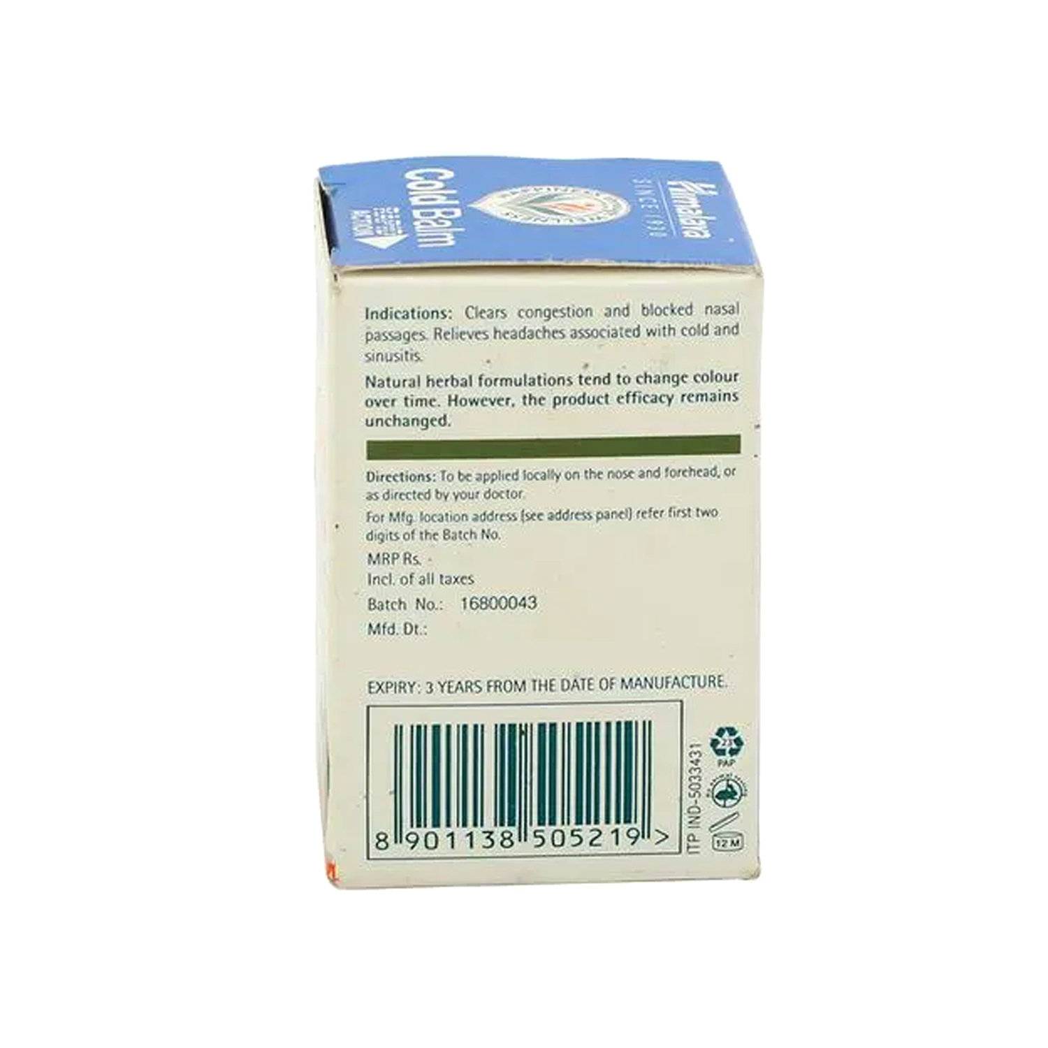 Buy Himalaya Cold Balm (45gm) - Cureka