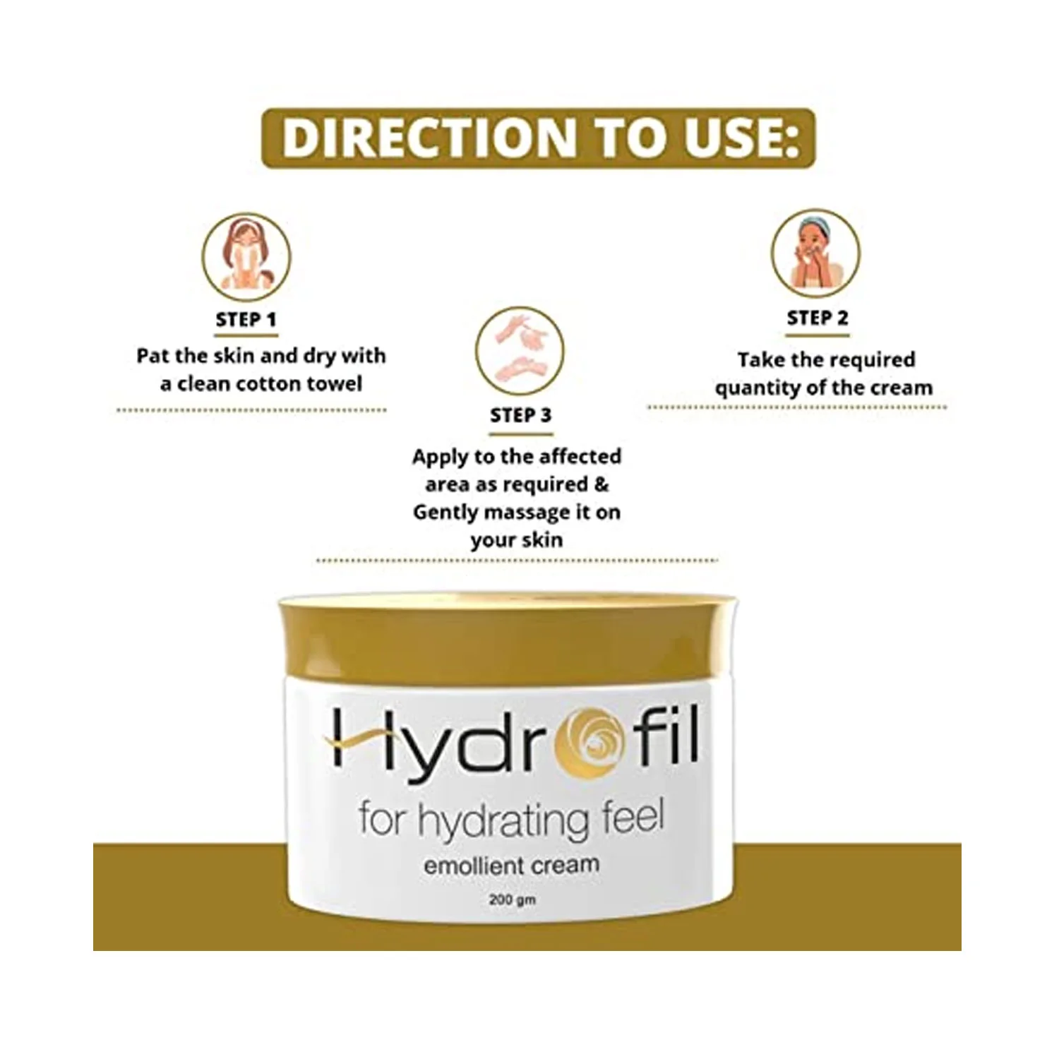 Hydrofil emollient cream 200g | Moisturizing cream | Dermatologist Approved