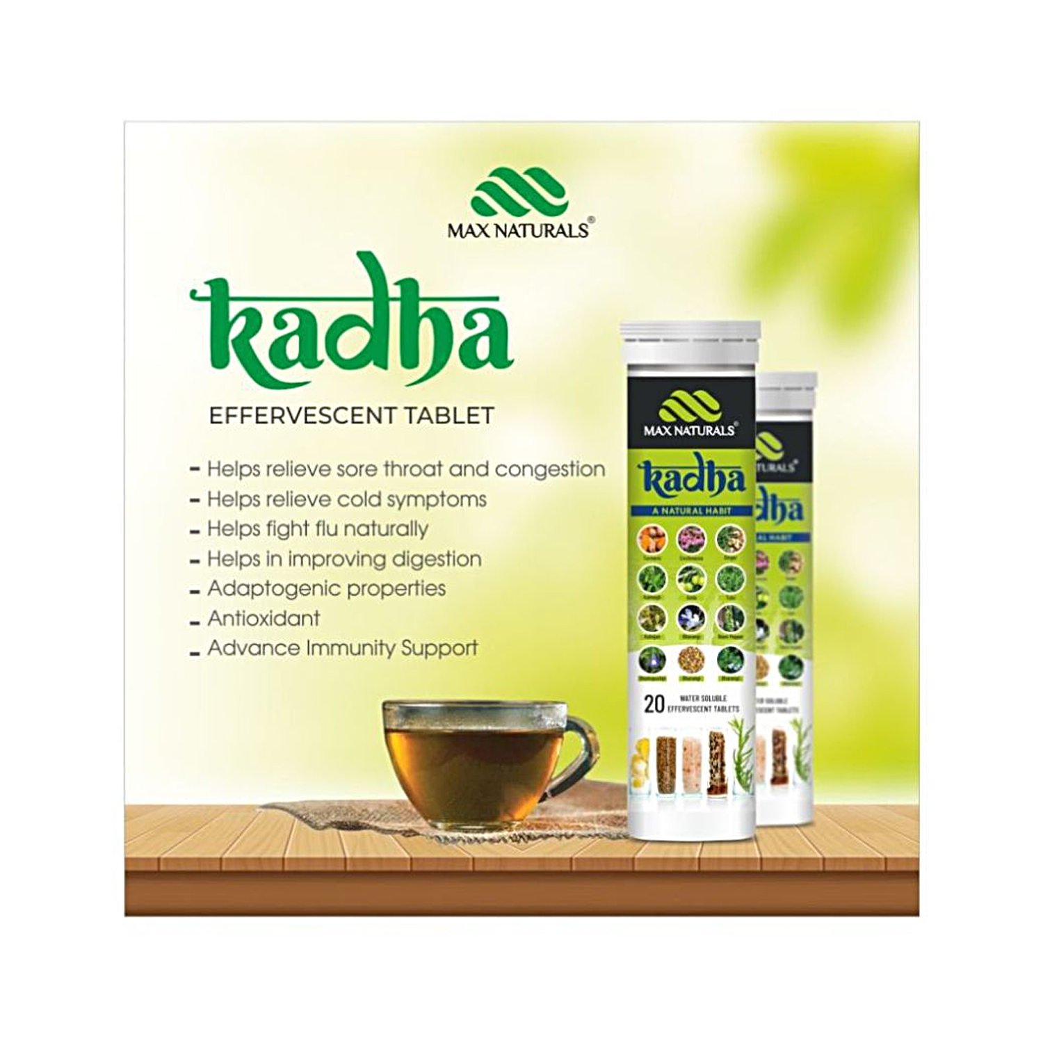 Max Naturals Kadha Effervescent Tablets – 20Tab - Cureka - Online ...