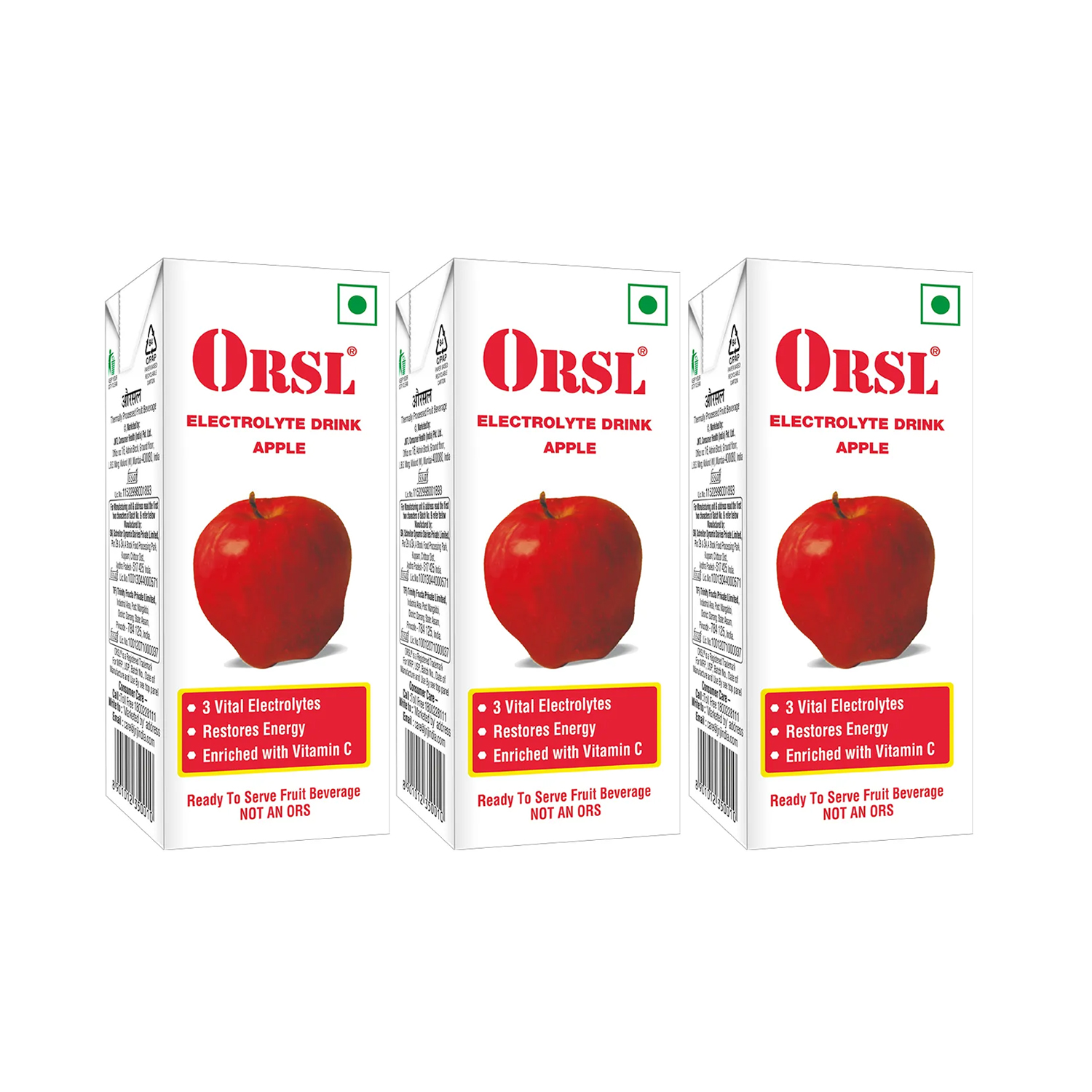 ORSL Plus Electrolyte Drink 200ml – Apple