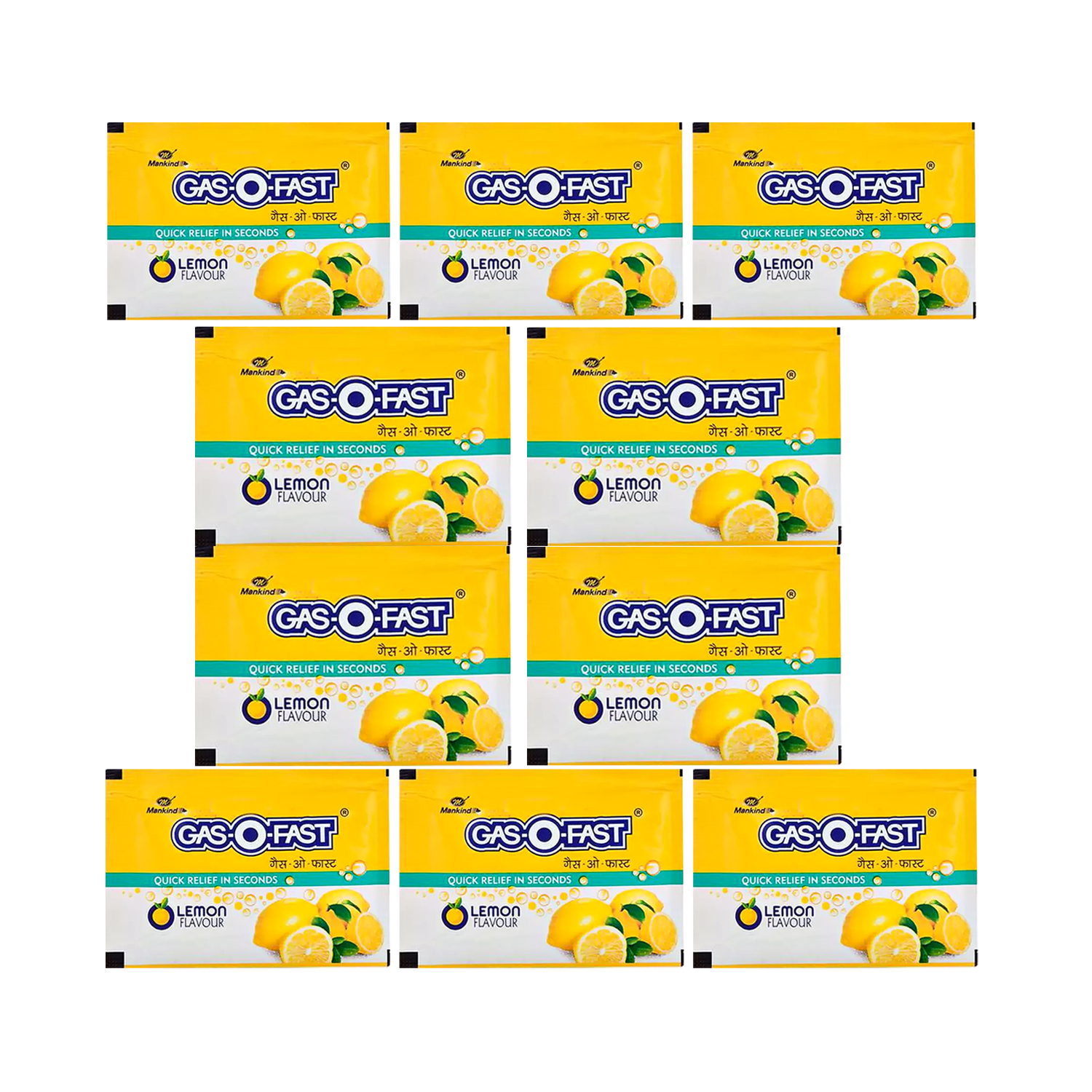 Gas O Fast Sachets - Lemon Flavour 5gm