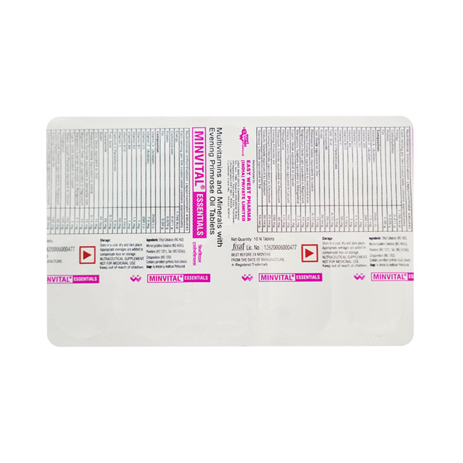 Minvital Essentials Tablets 10’s - Pack of 2 - Cureka - Online Health ...